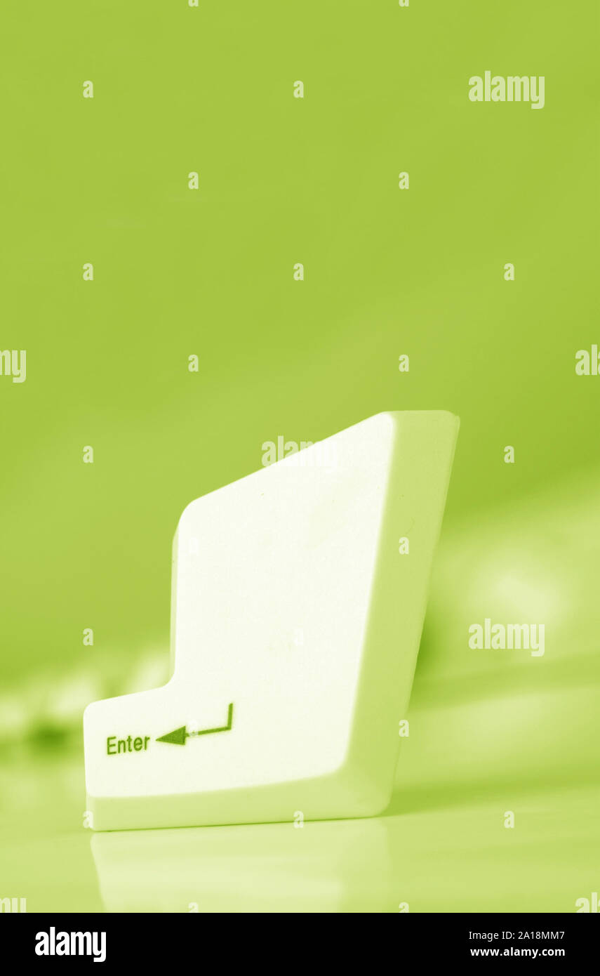 Close up of computer enter key Stock Photo - Alamy
