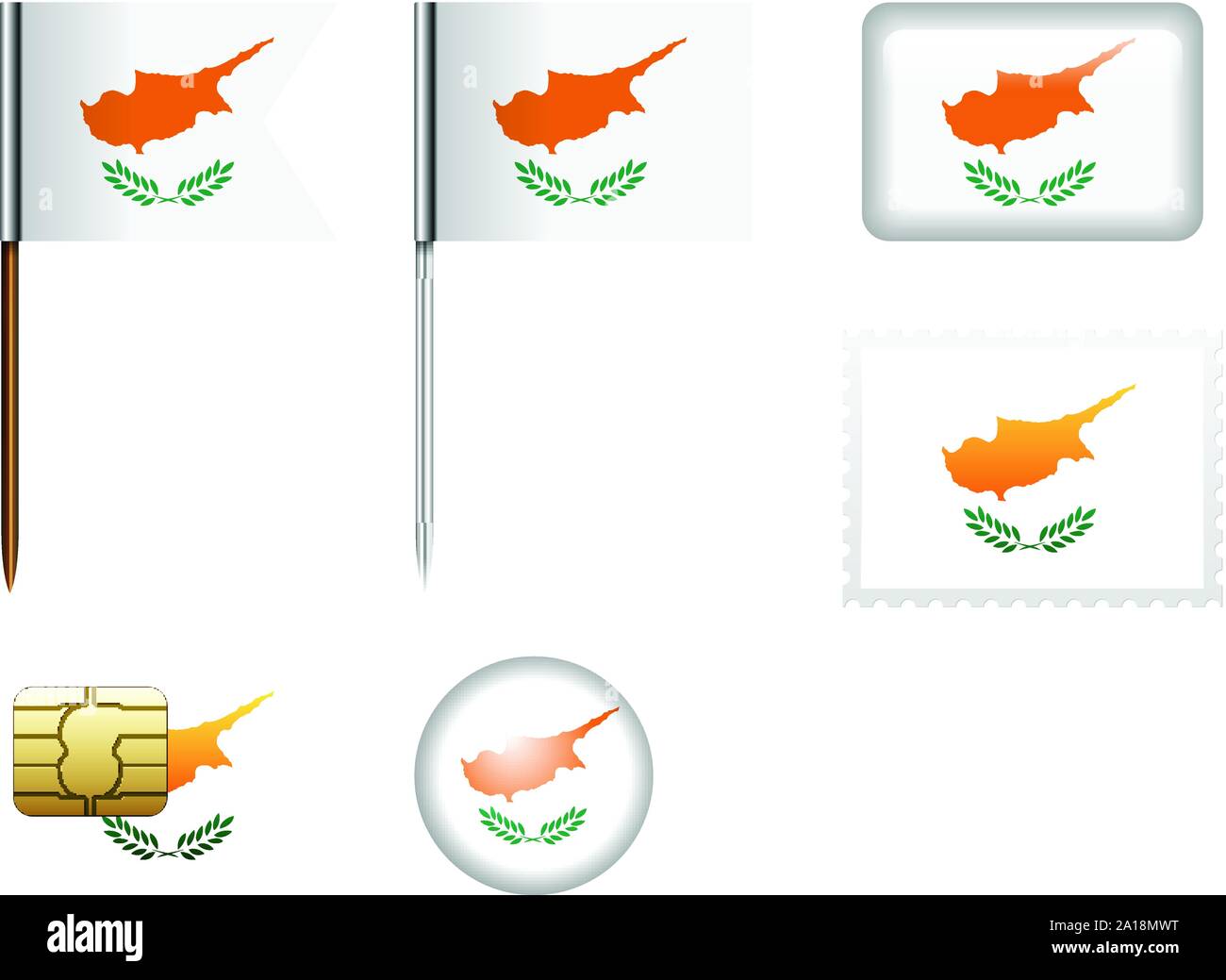 Cyprus flags Stock Vector Images - Alamy