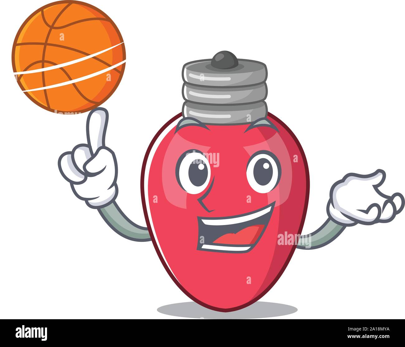 With basketball christmas lights isolated in the cartoon Stock Vector ...