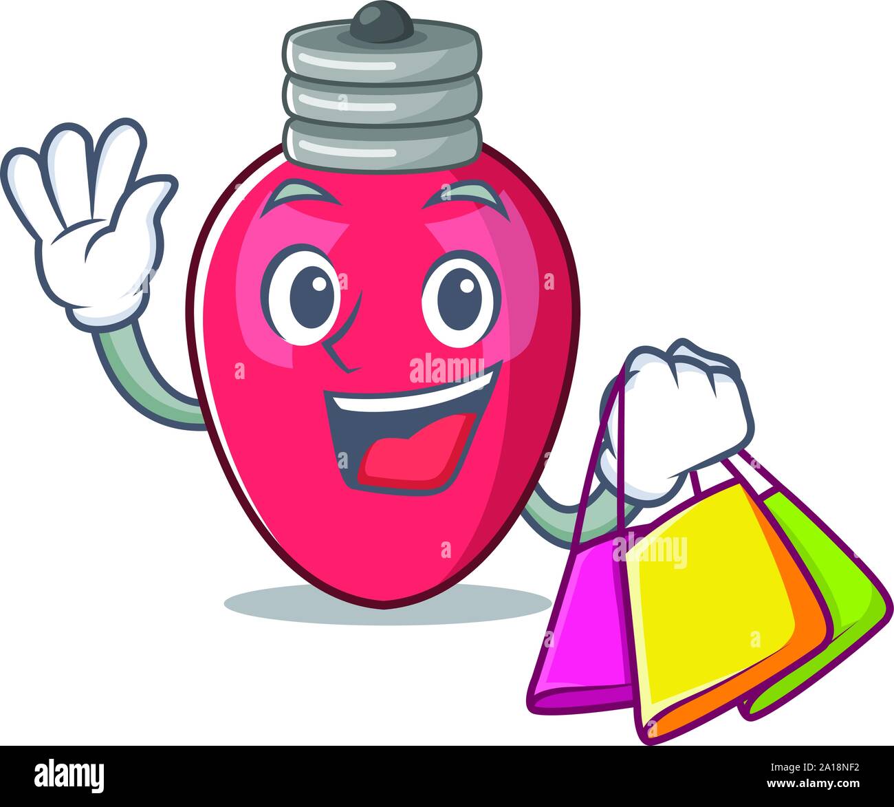 Shopping christmas lights in the character shape Stock Vector Image ...