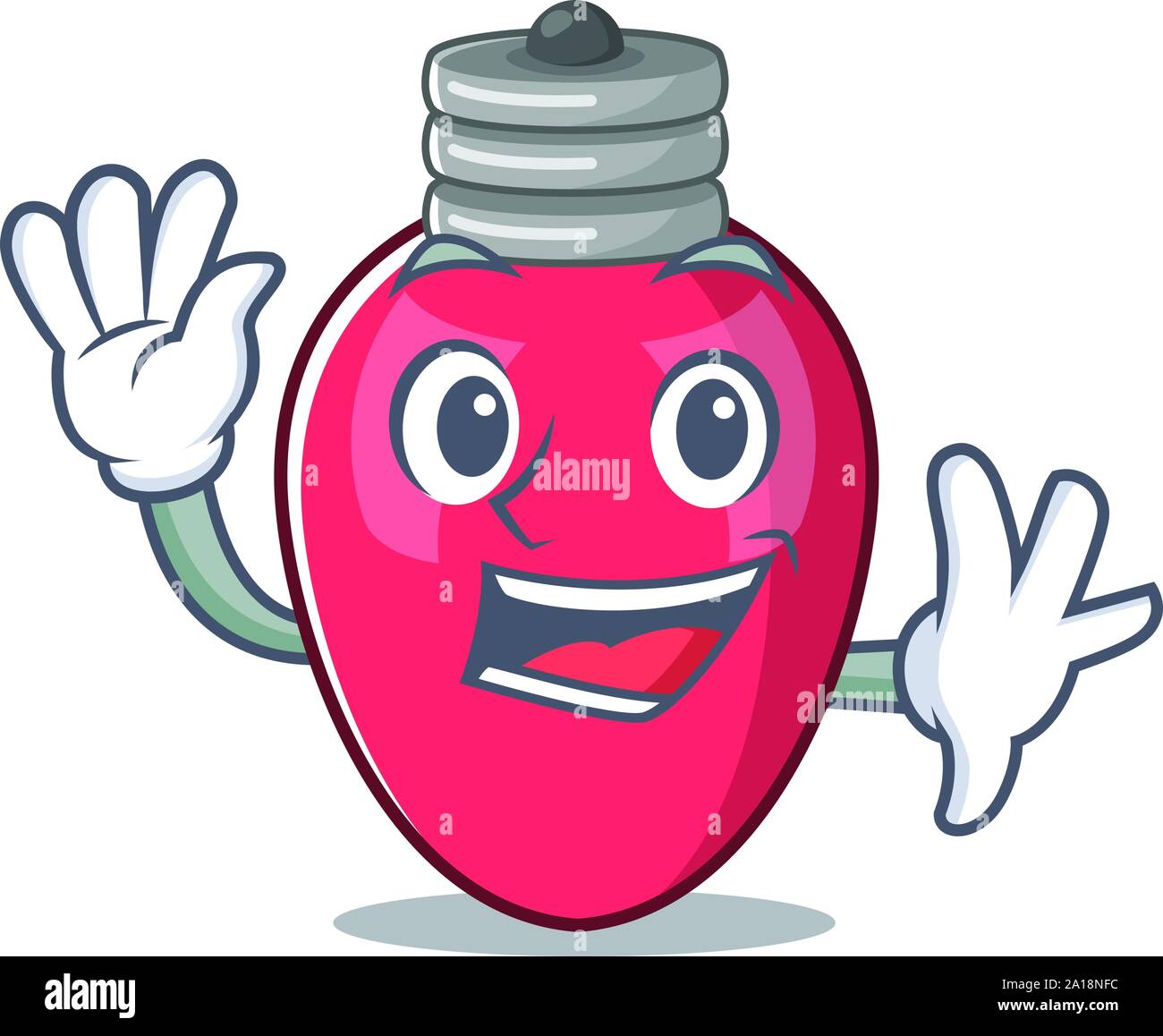 Waving christmas lights in the character shape Stock Vector Image & Art ...