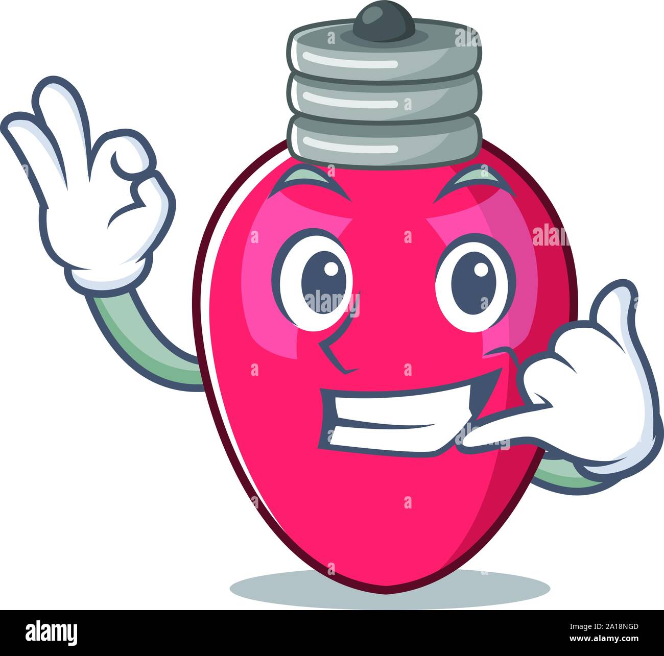 Call me christmas lights against the cartoon wall Stock Vector Image ...