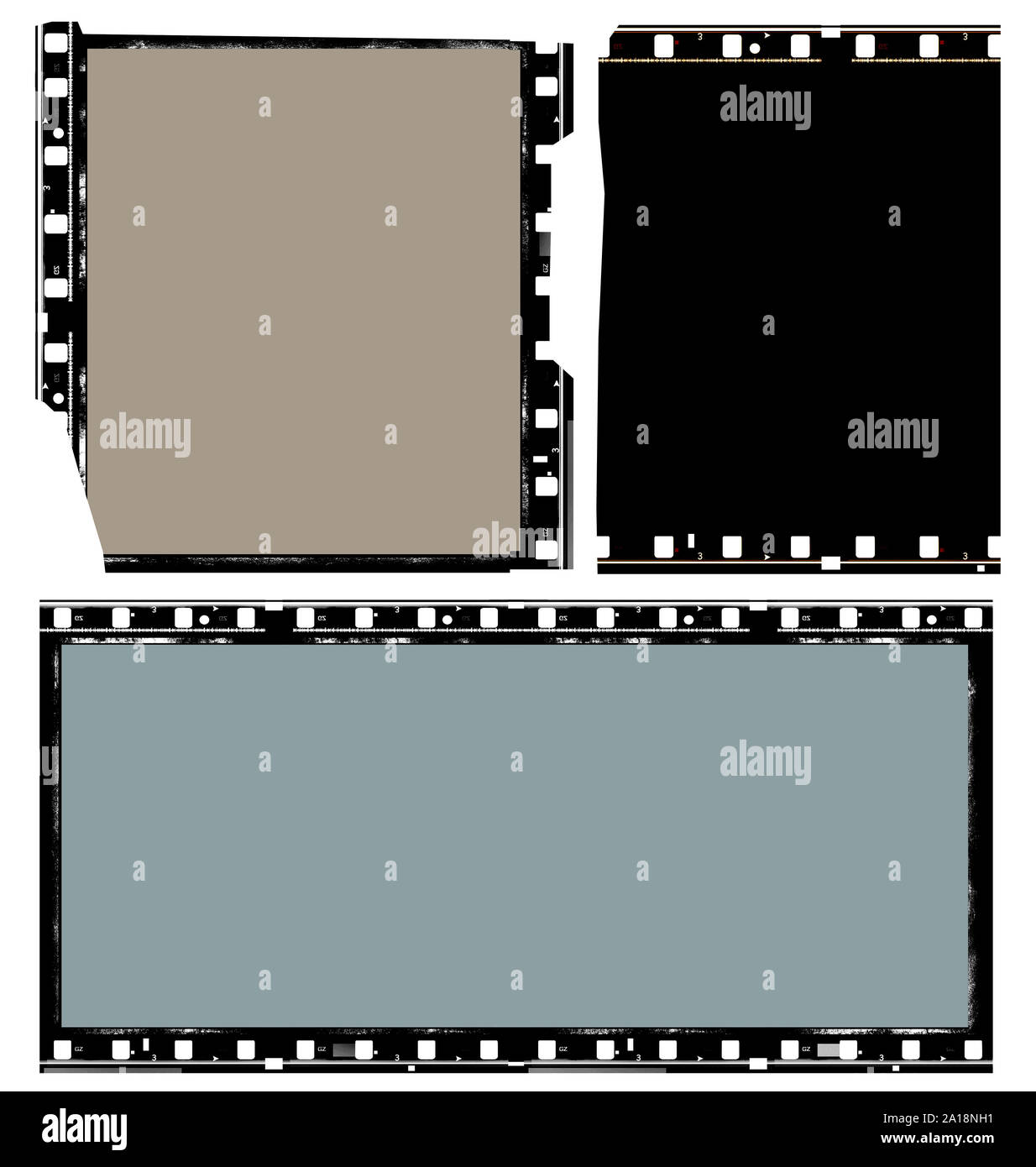 Damaged film texture Cut Out Stock Images & Pictures - Alamy
