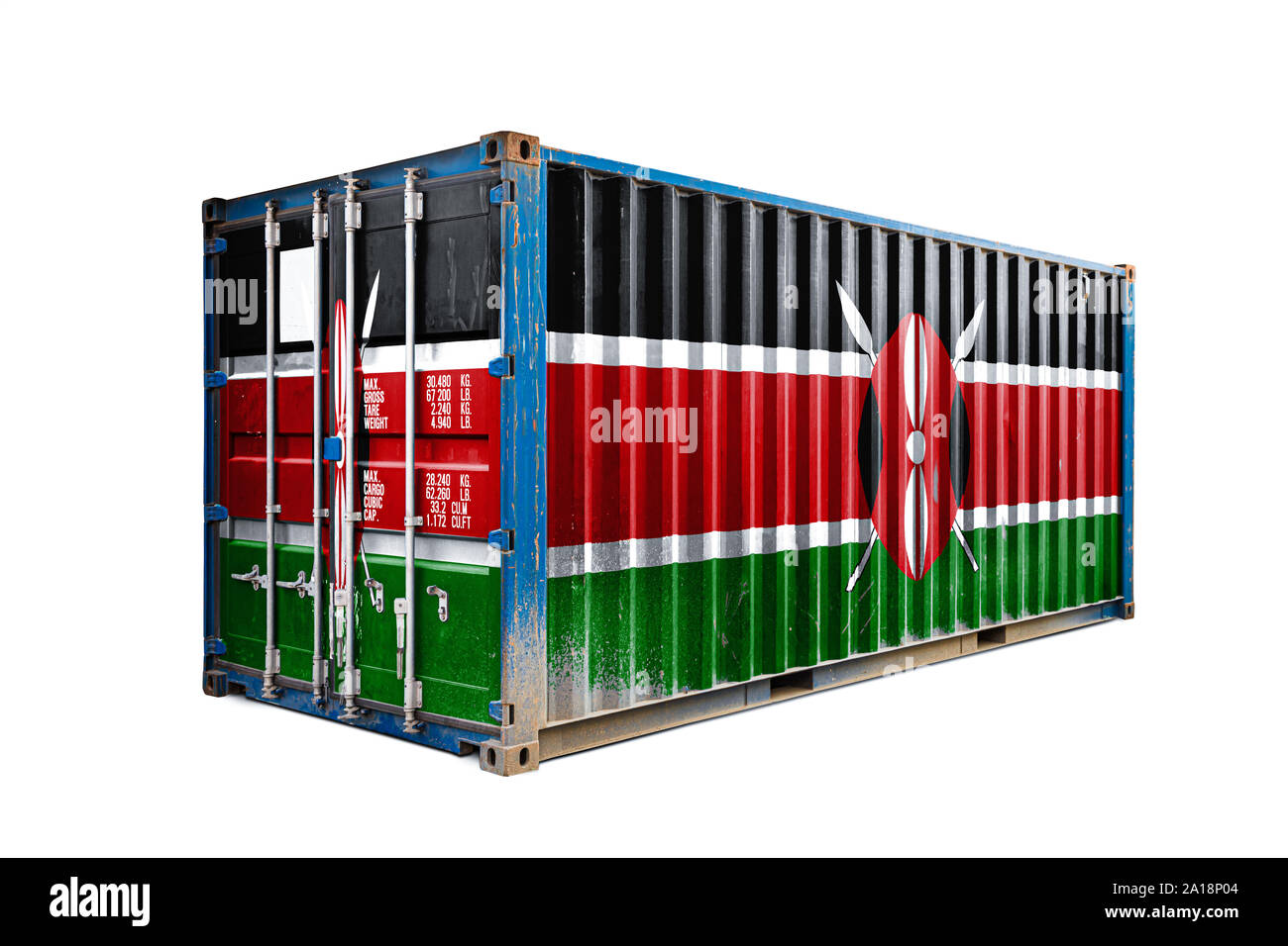 The concept of Kenya export-import, container transporting and national ...