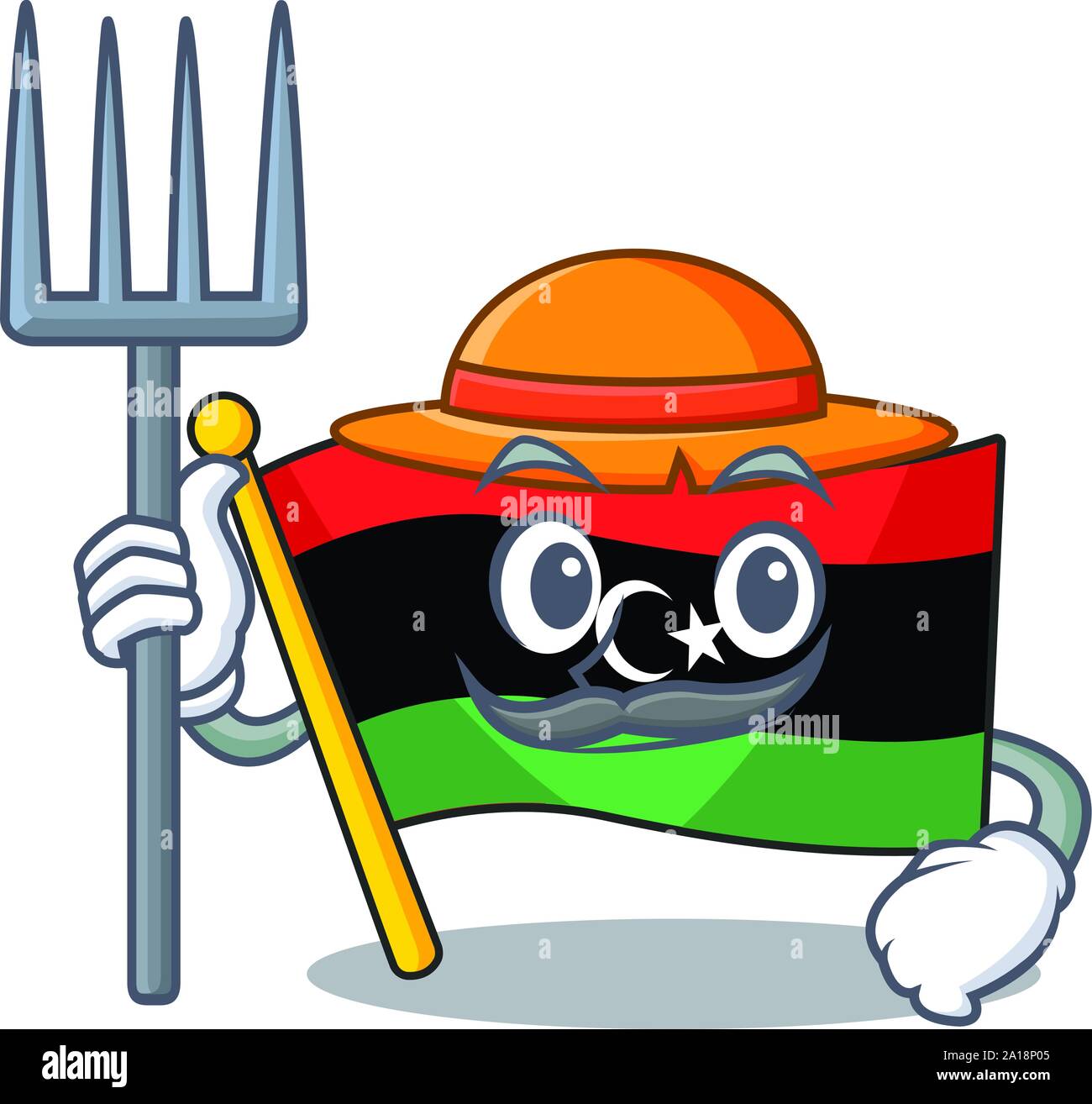 Happy cartoon farmer waving hi-res stock photography and images - Alamy