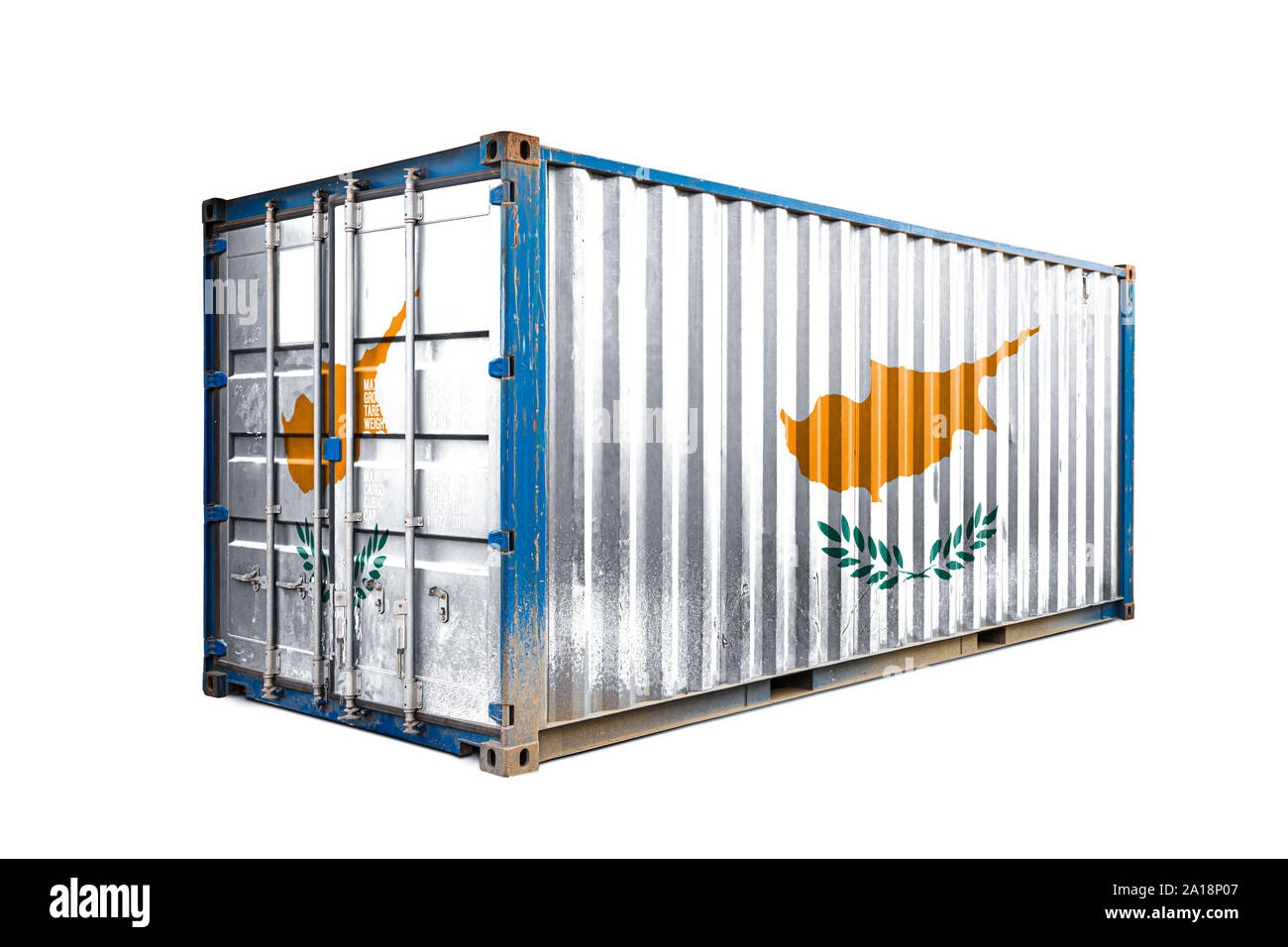 The concept of Cyprus export-import, container transporting and ...