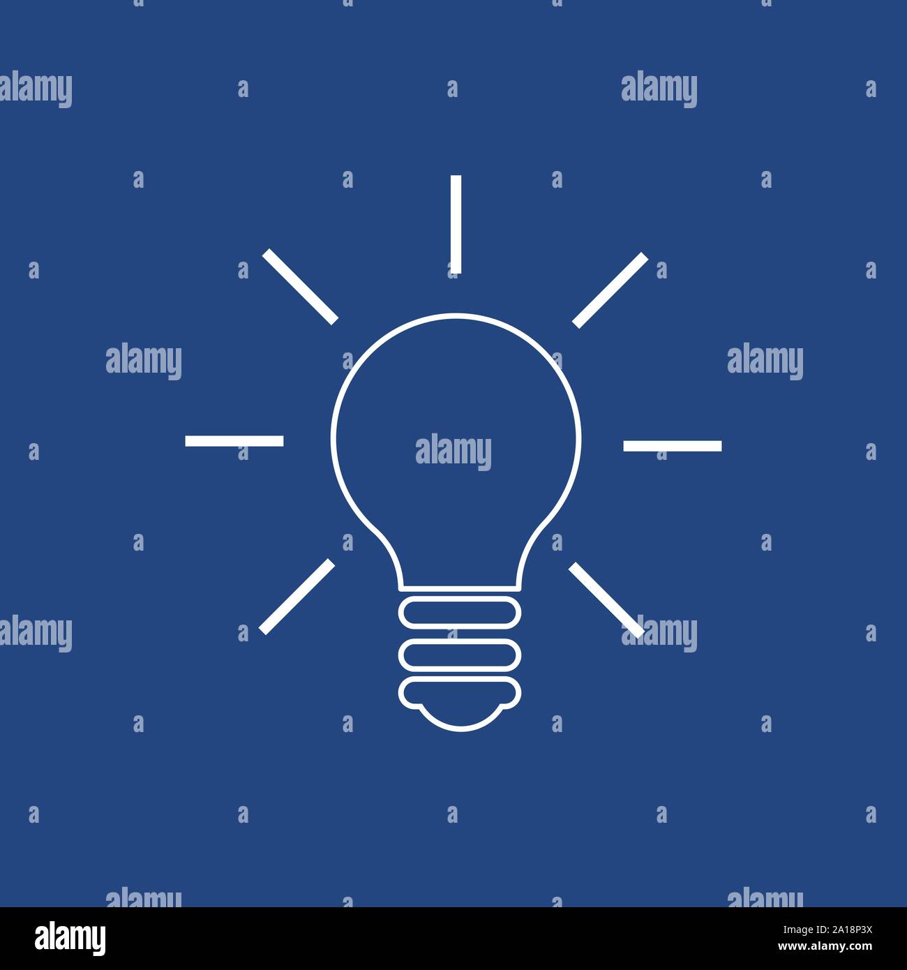 Light Bulb line icon vector. Idea sign, solution, thinking concept ...
