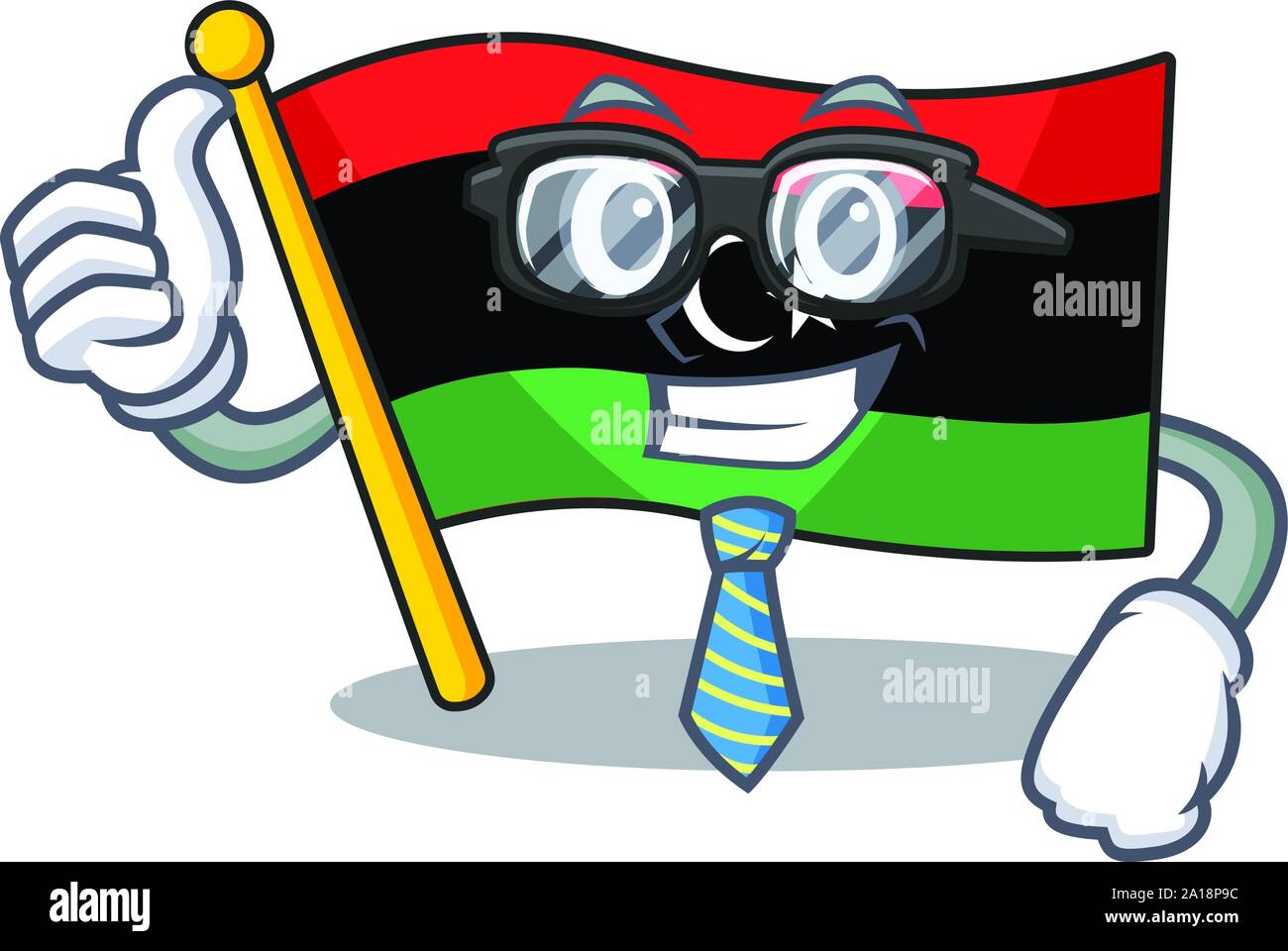 Businessman flag libya cartoon isolated the mascot Stock Vector Image ...