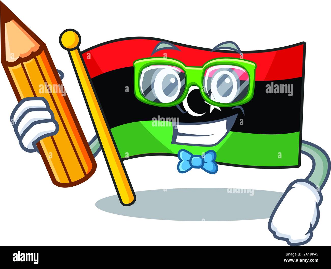 Student flag libya cartoon isolated the mascot Stock Vector Image & Art ...
