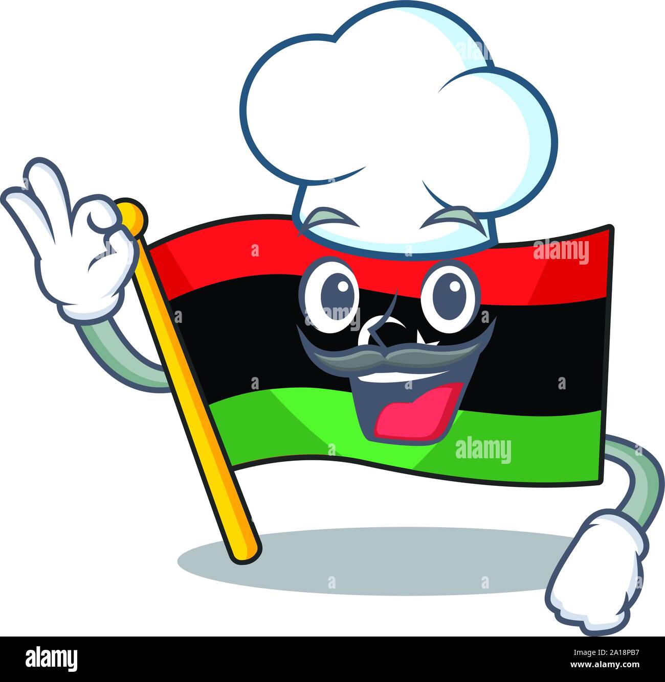 Chef flag libya cartoon isolated the mascot Stock Vector Image & Art ...