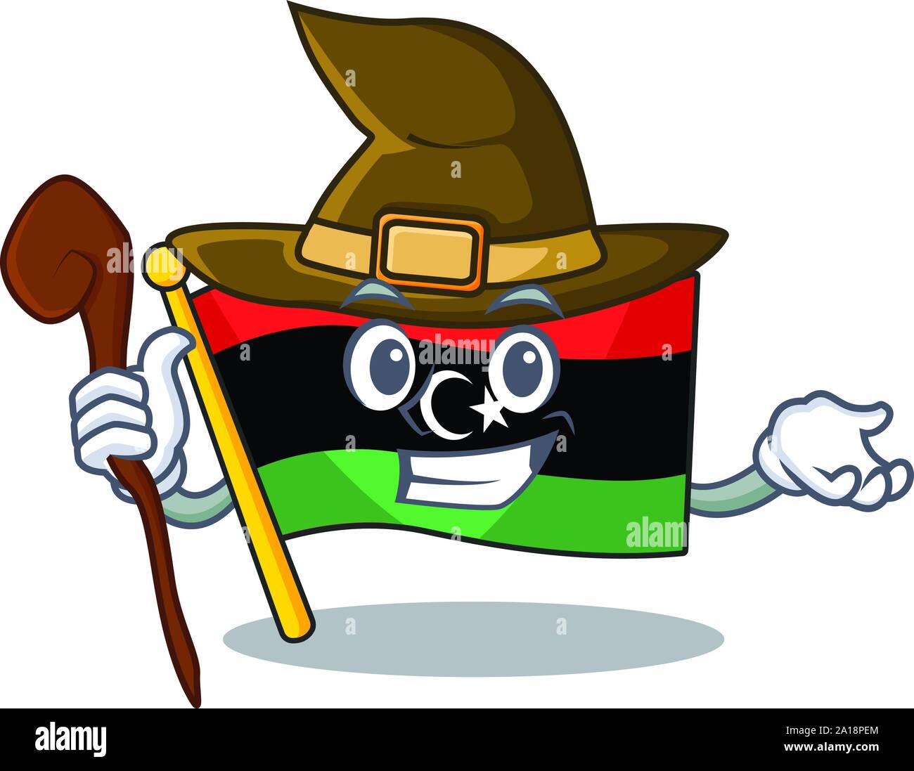 Witch flag libya is flying cartoon pole Stock Vector Image & Art - Alamy