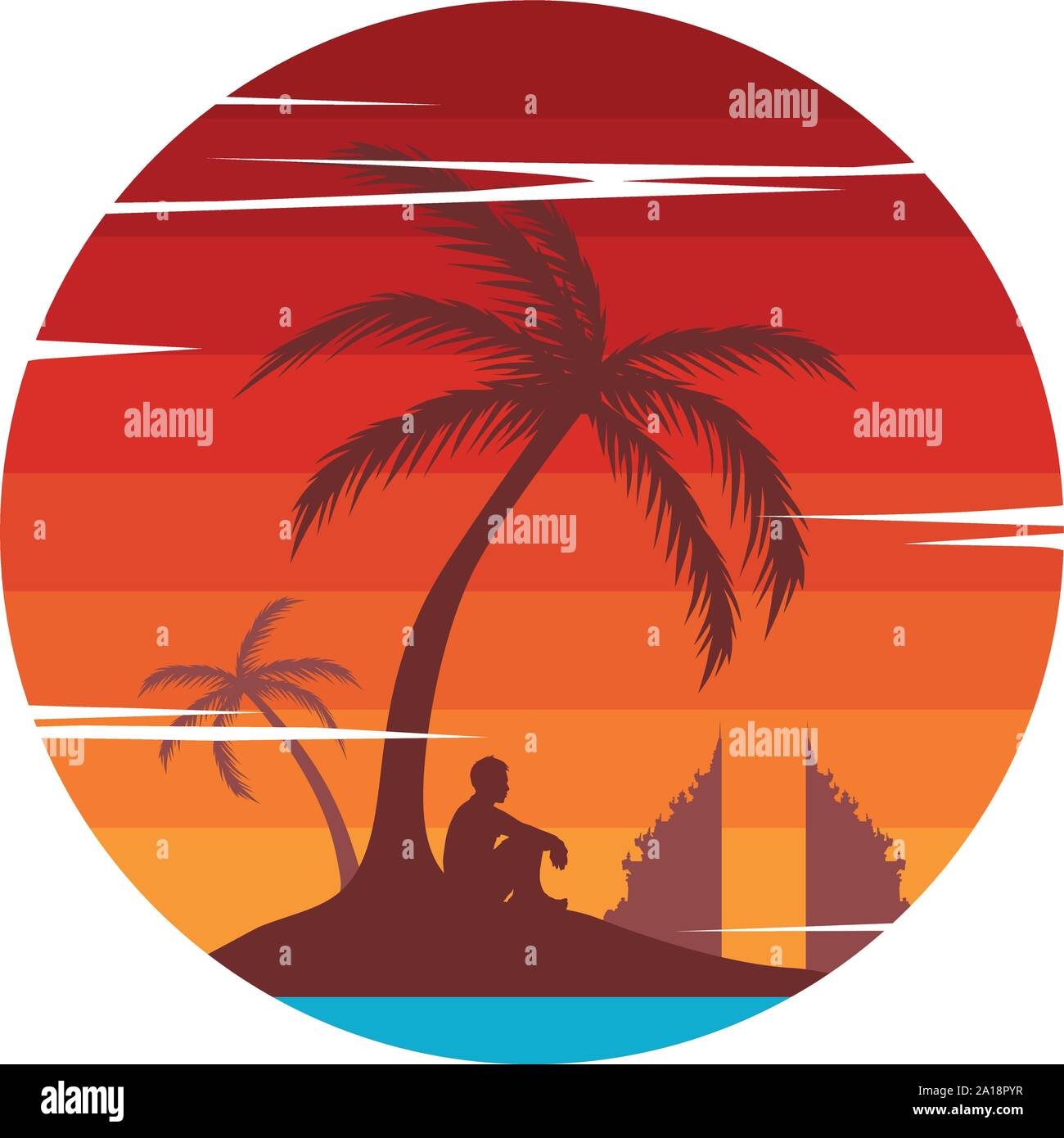 beach vacation travel sign theme summer holiday vector Stock Vector ...