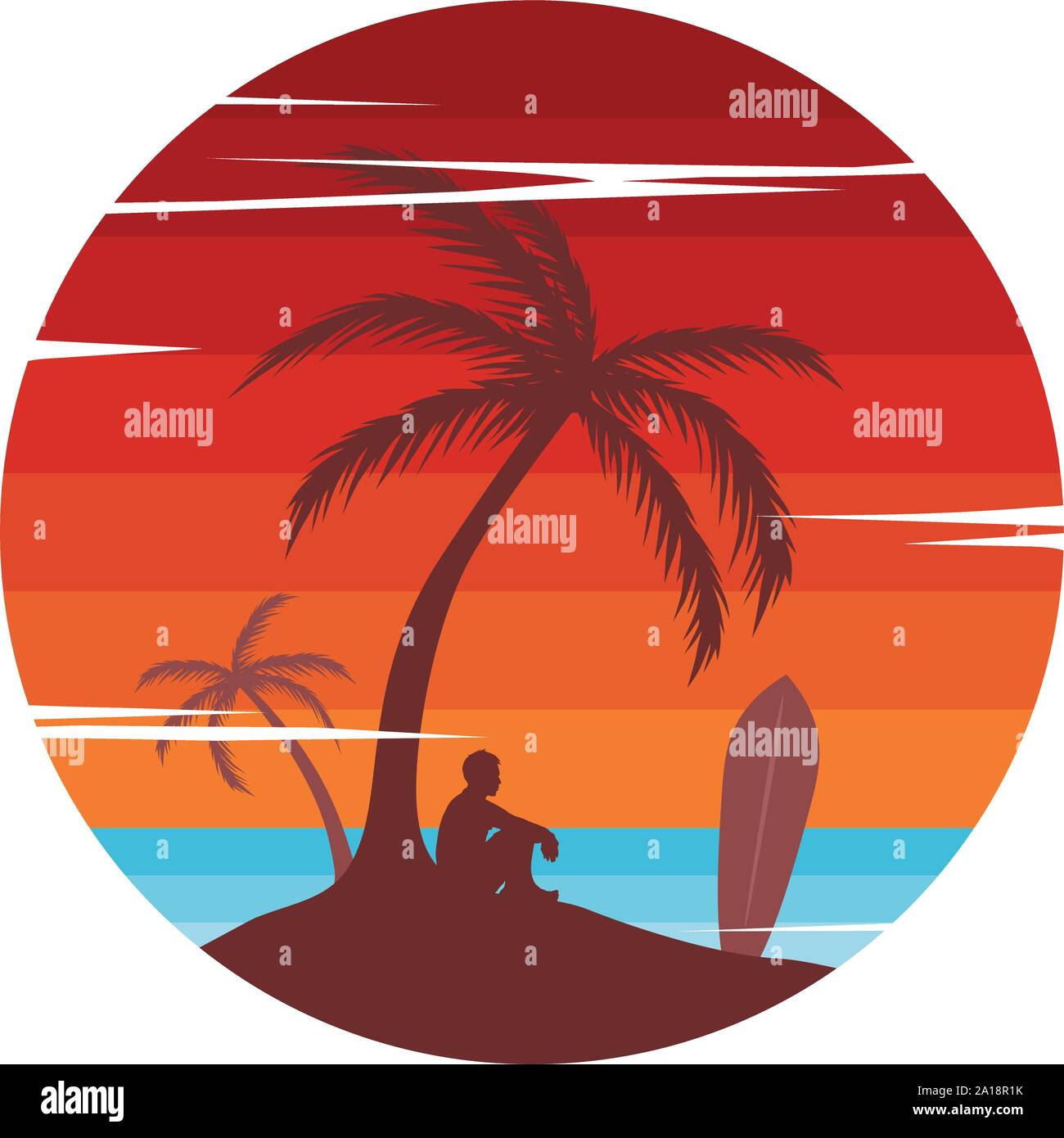 beach vacation travel sign theme summer holiday vector Stock Vector ...