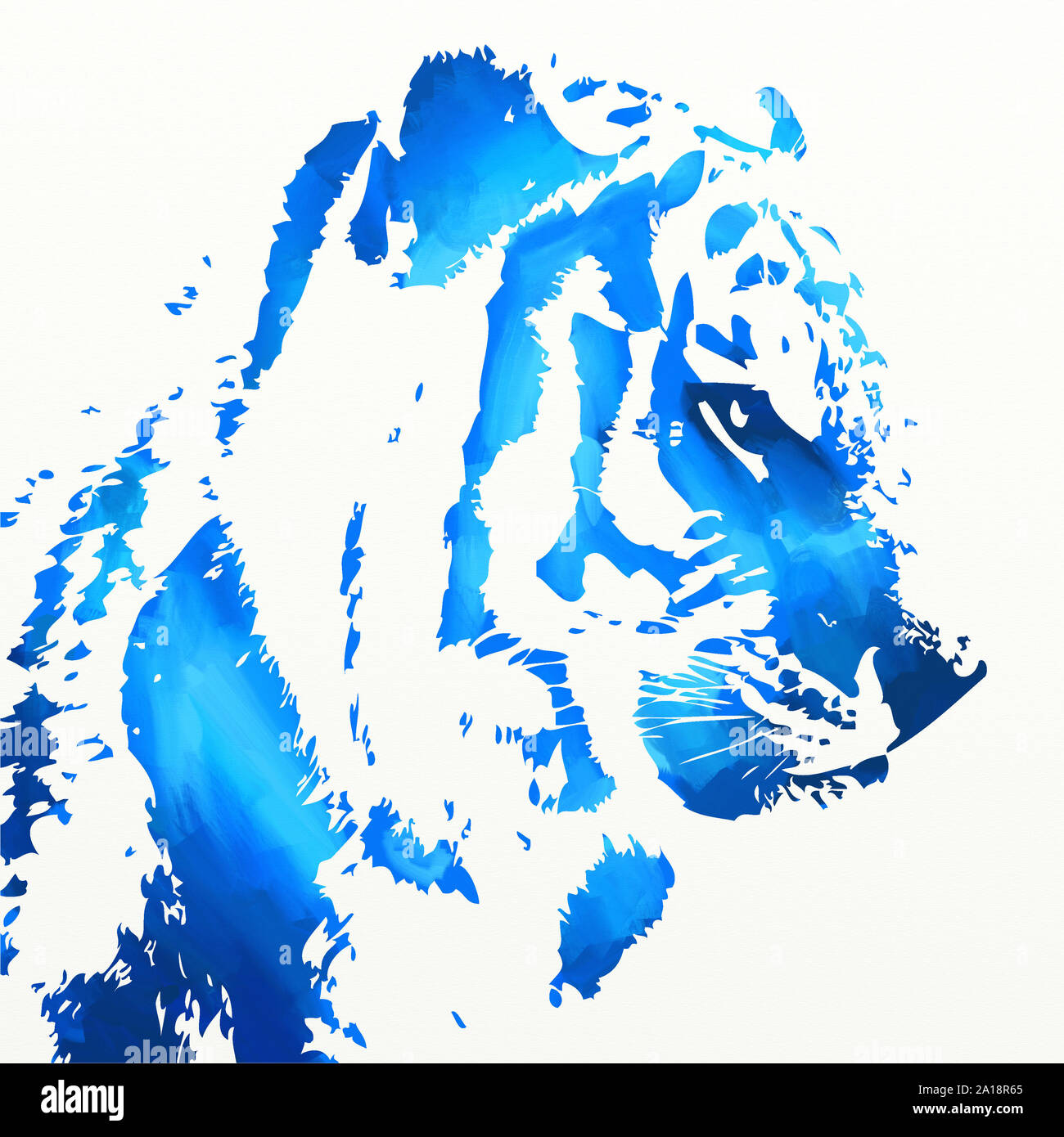 tiger art illustration color drawing painting Stock Photo - Alamy