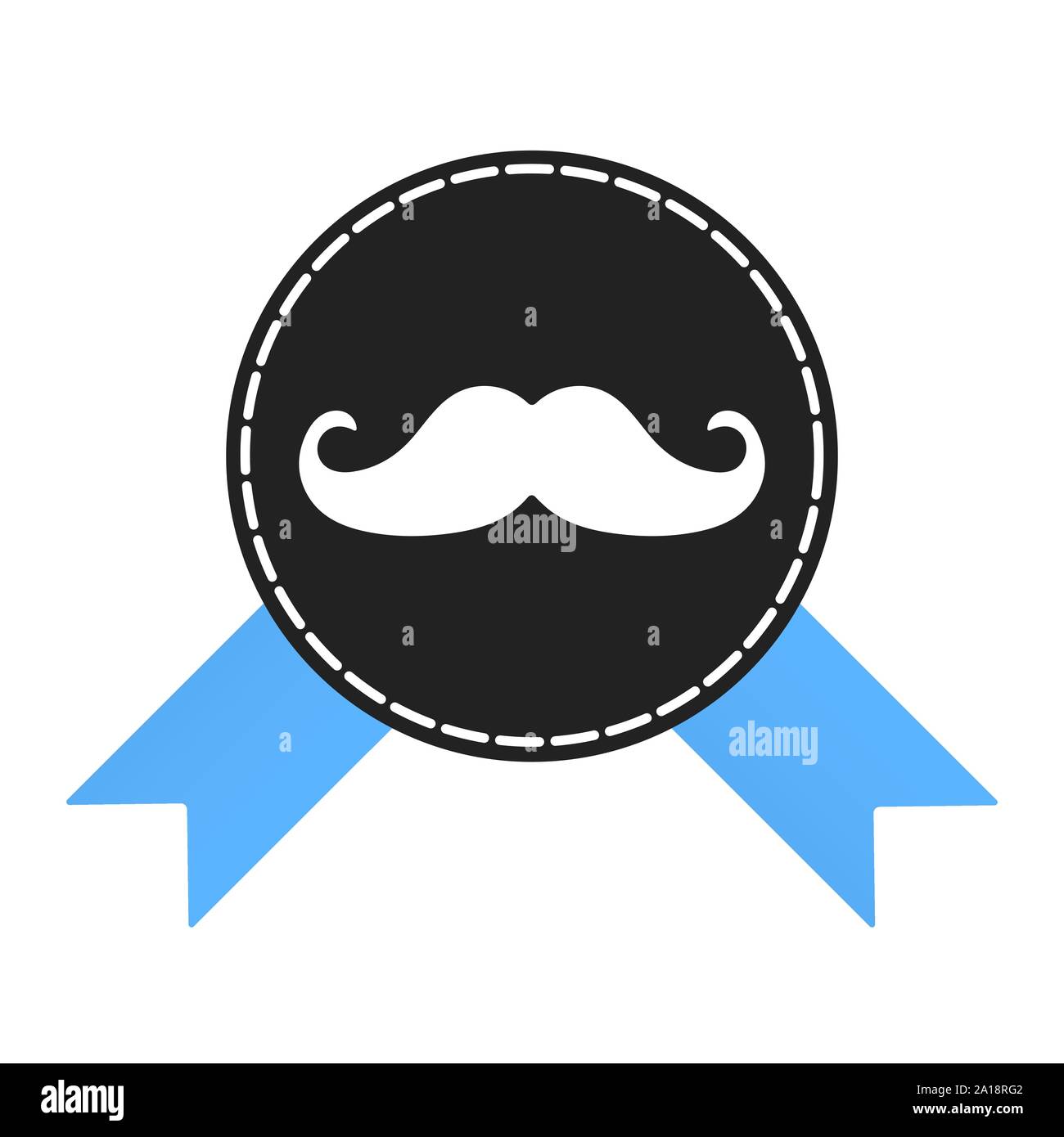 Prostate cancer awareness symbol information. Men support badge label ...