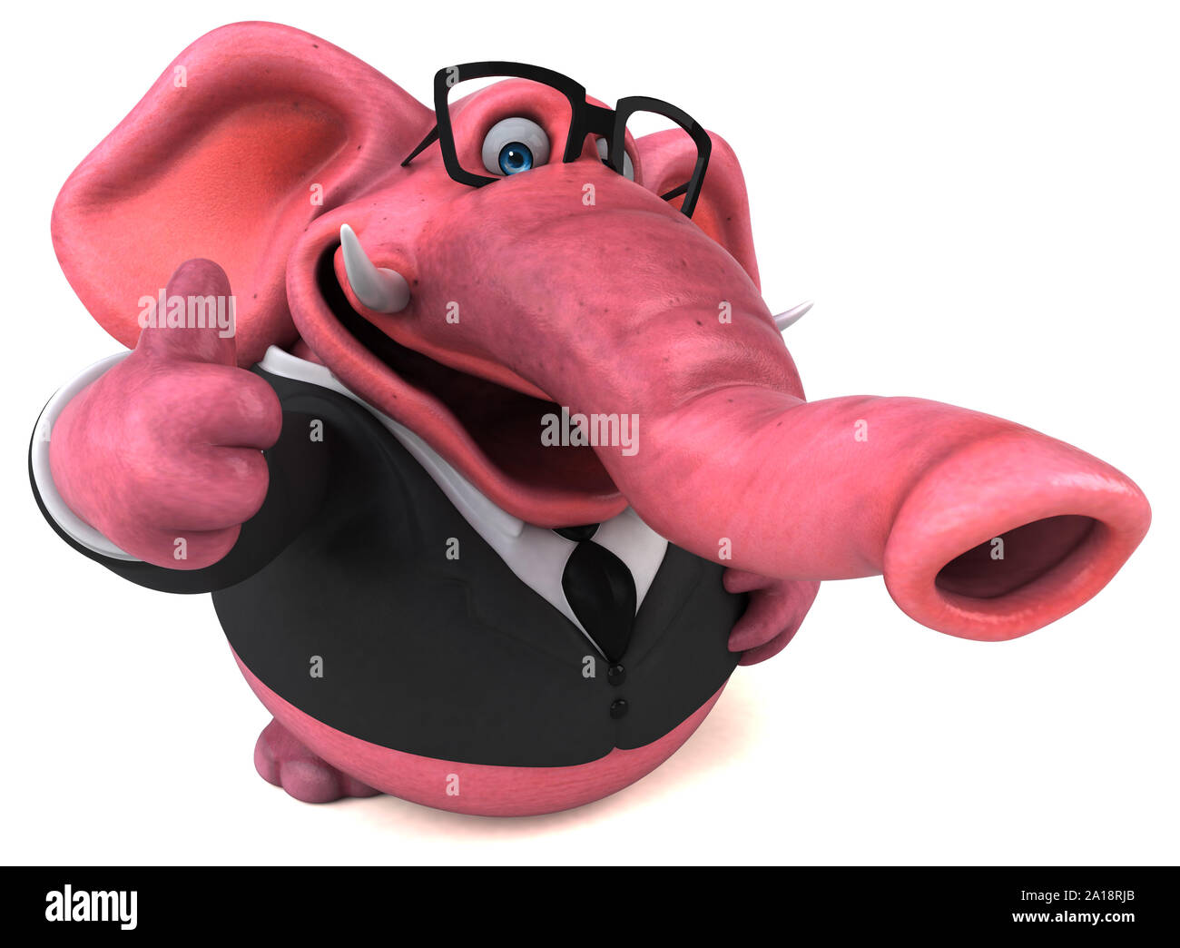 Fun elephant - 3D Illustration Stock Photo - Alamy