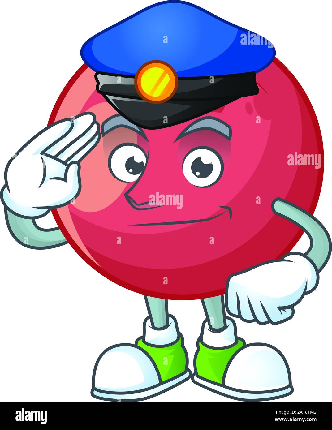 Police fresh velvet apple in cartoon mascot Stock Vector Image & Art ...