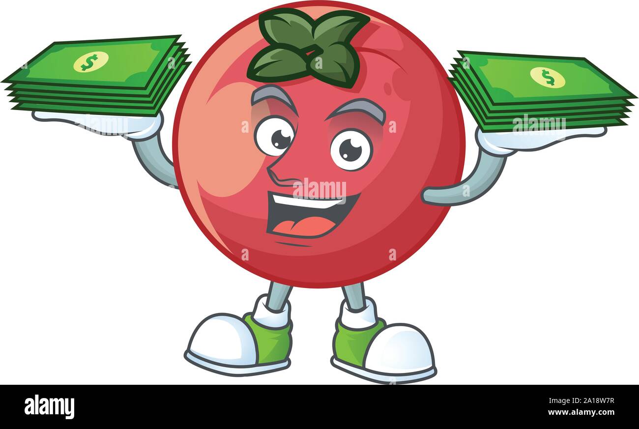 With money bag velvet apple fruit for healthy juice Stock Vector Image ...