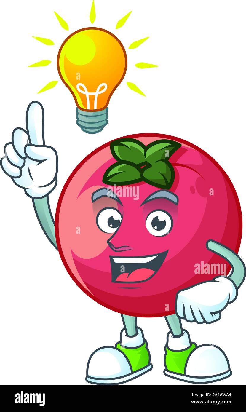 Thinking red apple funny character for vegetarian cartoon vector ...