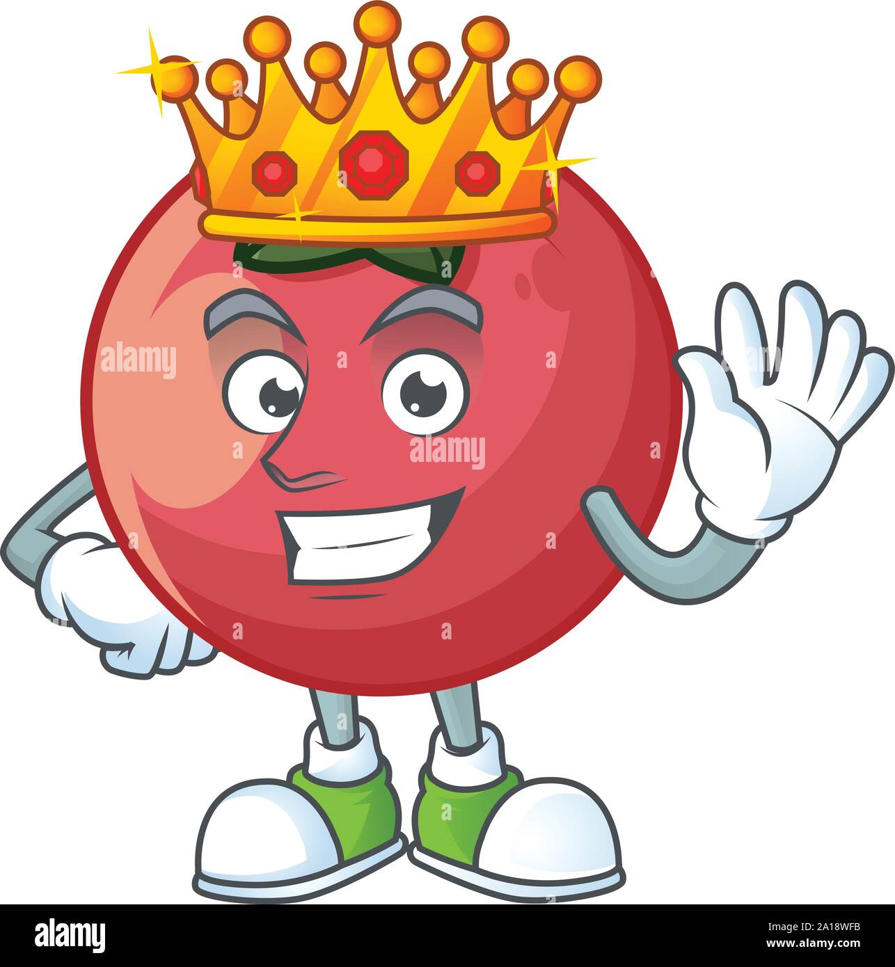 King velvet apple mascot on white background Stock Vector Image & Art ...