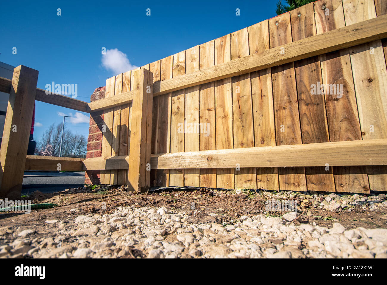 Landscape gardening, blockwork, brickwork, paving & fencing Stock Photo ...