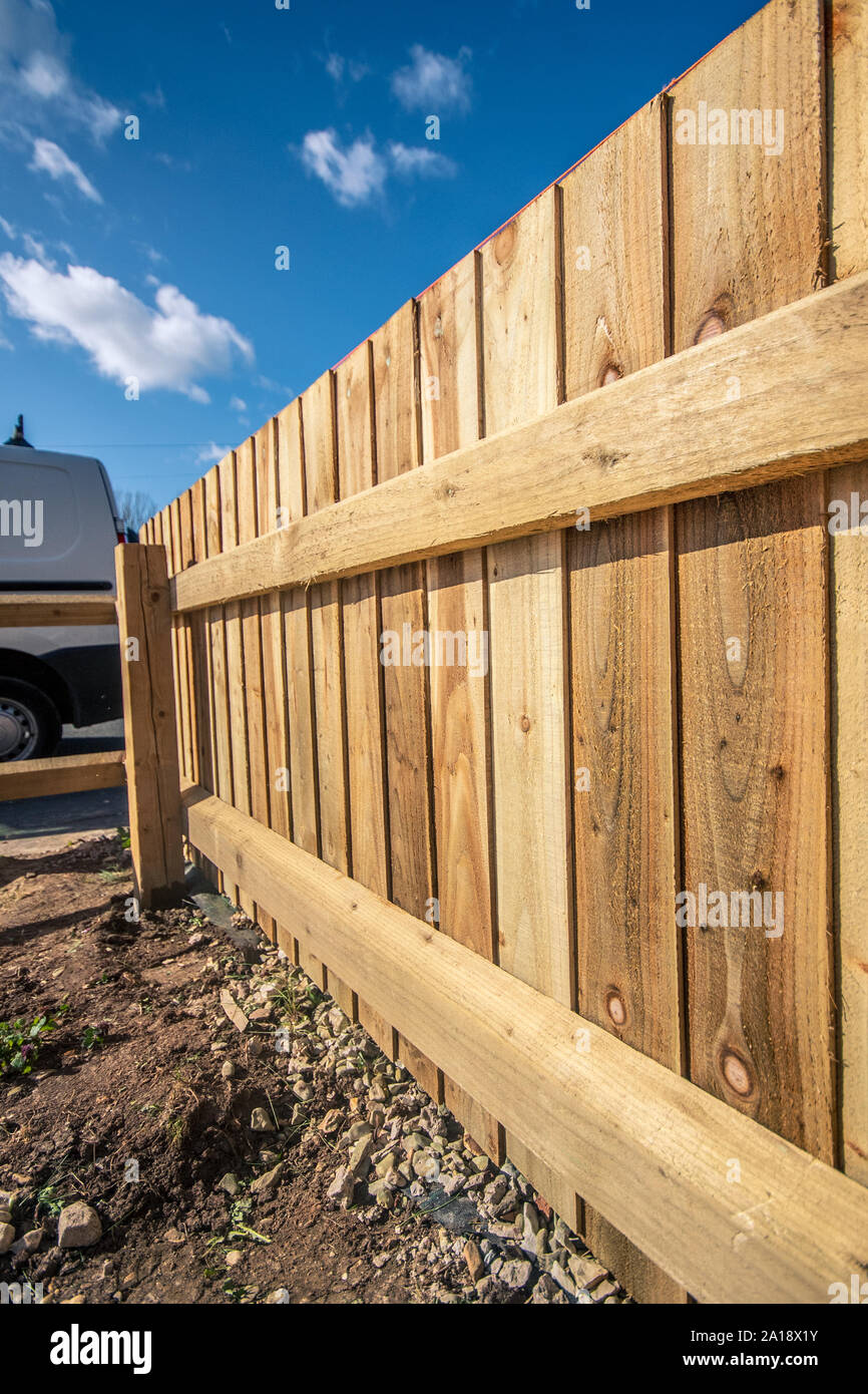 Landscape gardening, blockwork, brickwork, paving & fencing Stock Photo ...