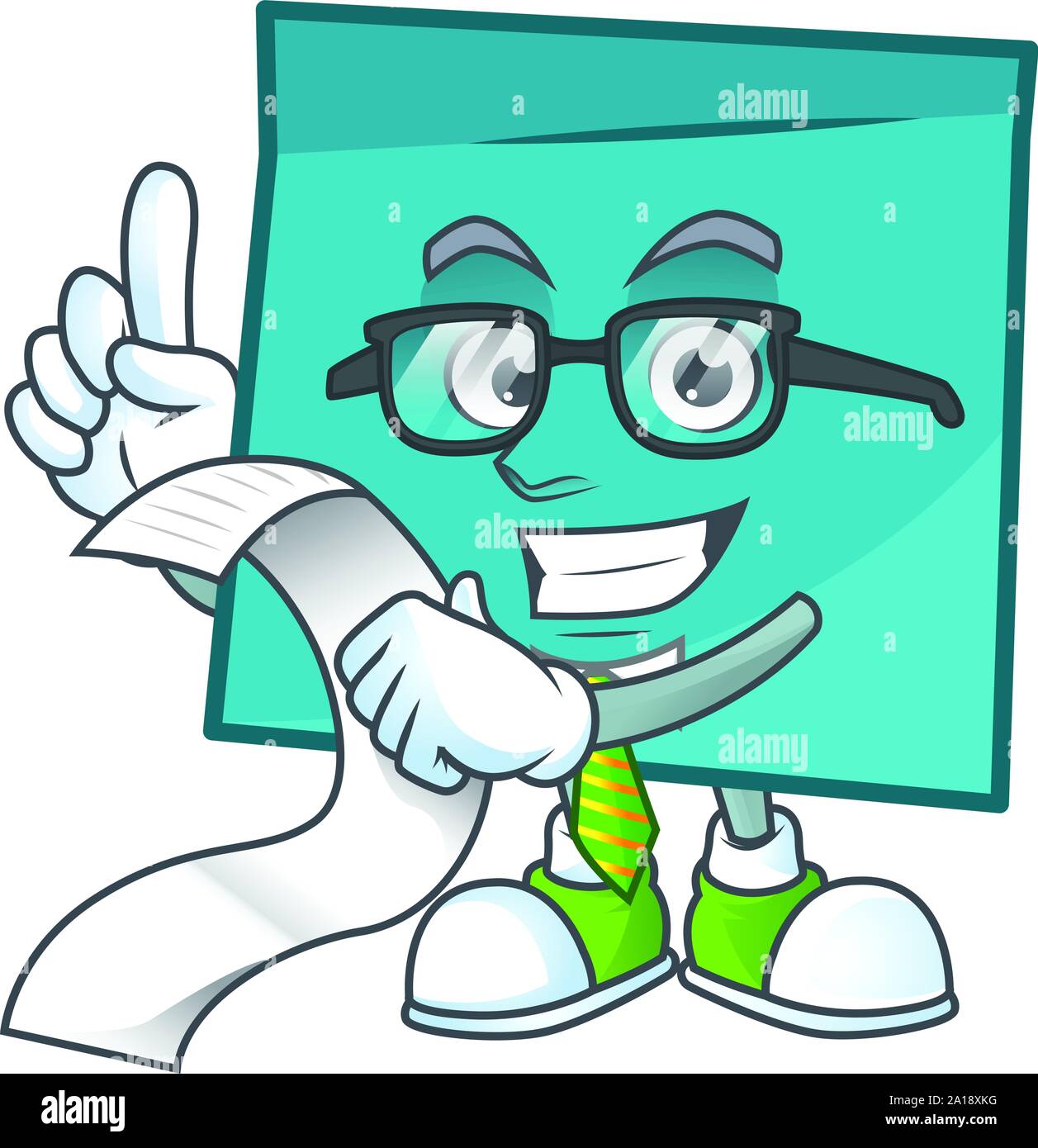 With menu blue rectangle sticker paper on white background Stock Vector ...