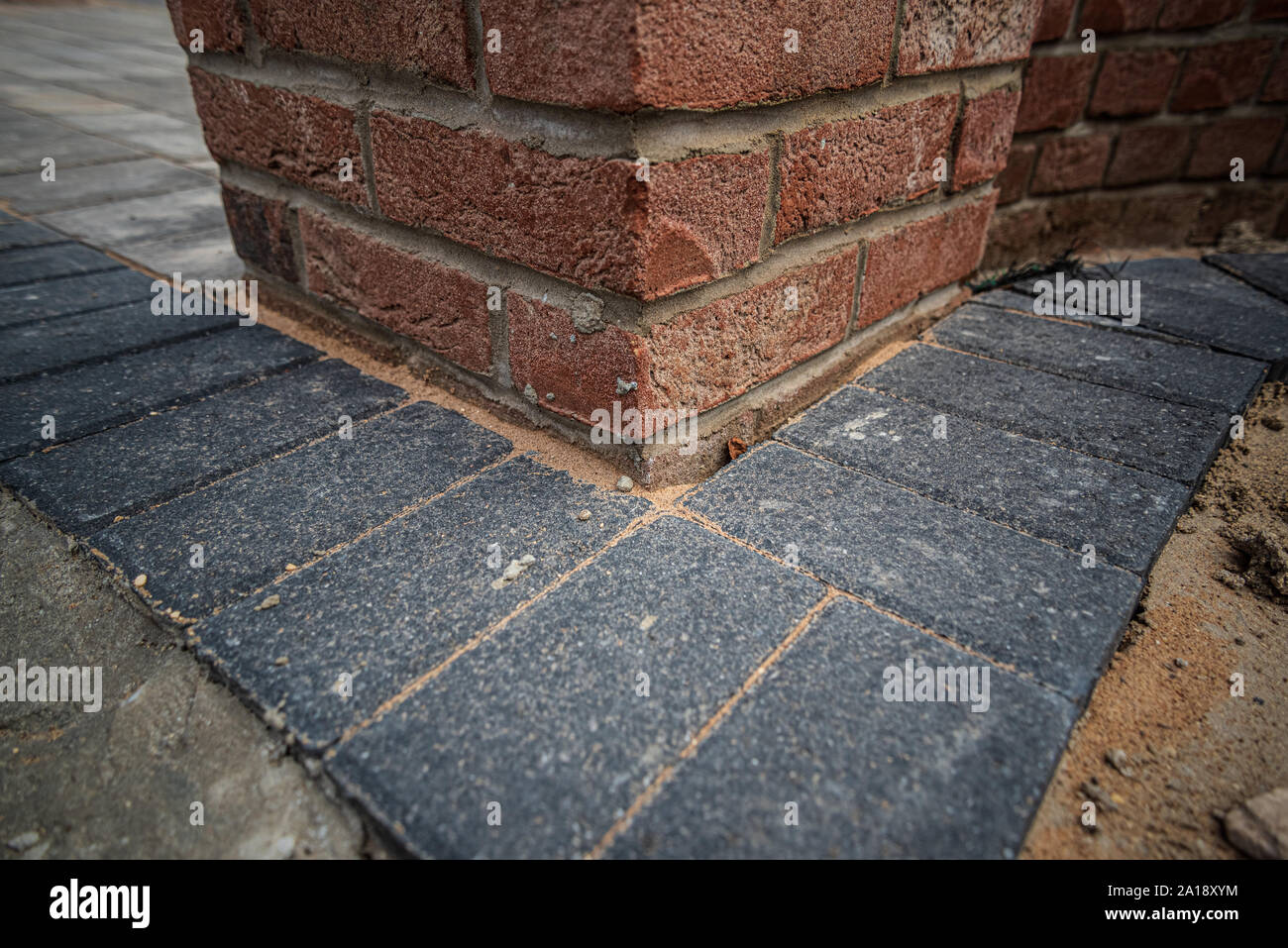Landscape gardening, blockwork, brickwork, paving & fencing Stock Photo ...