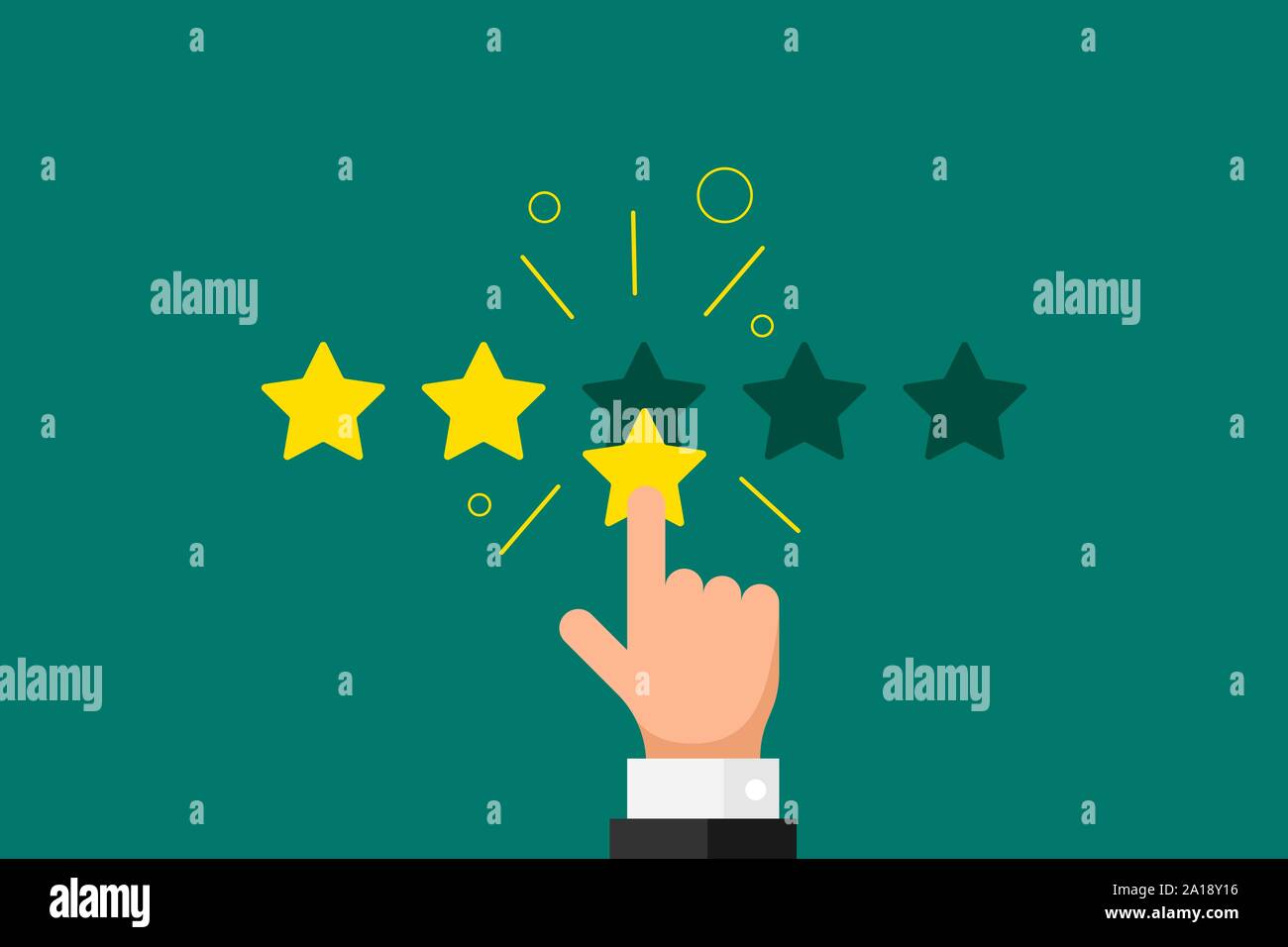 Online feedback reputation good quality customer review concept flat ...