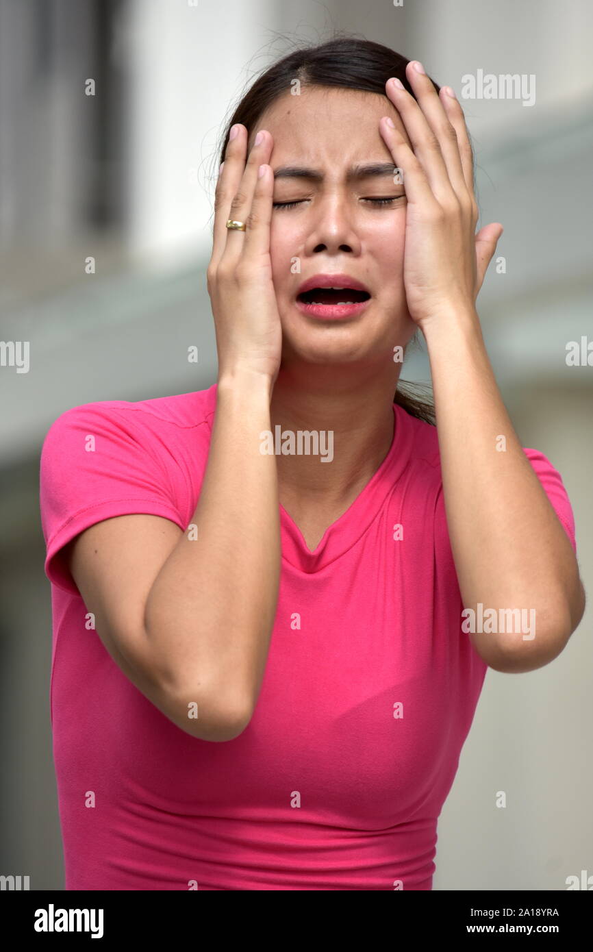 A Diverse Adult Female And Anxiety Stock Photo - Alamy