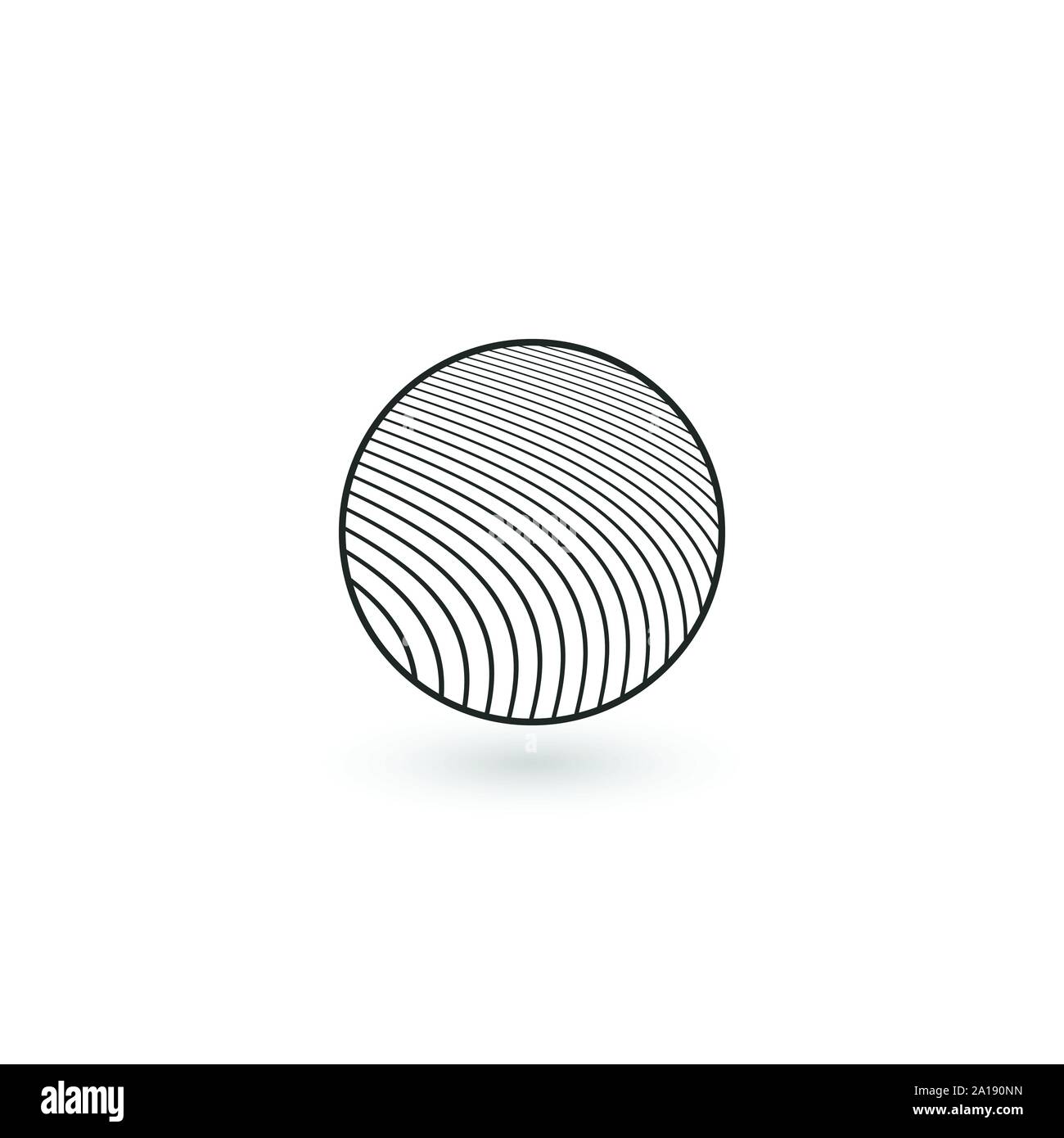 Design round Geometric identity Logo Design Template with circled lines ...