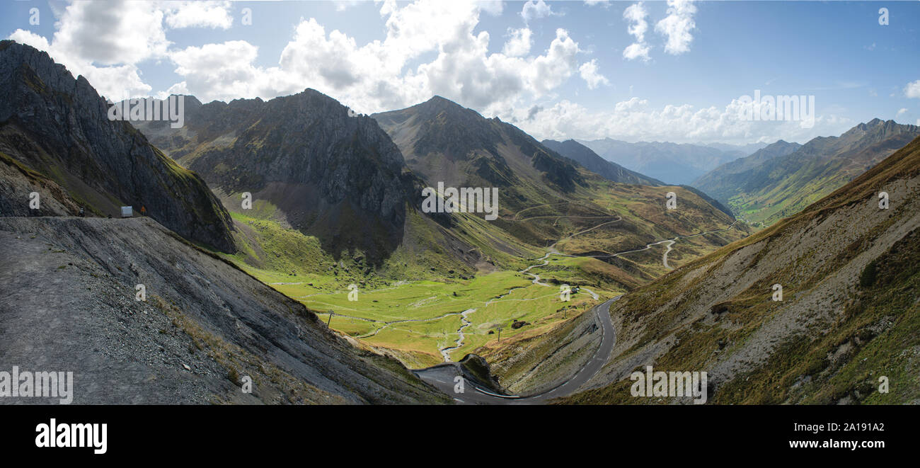 View of Col du Tourmalet in the french Pyrenees mountains Stock Photo ...