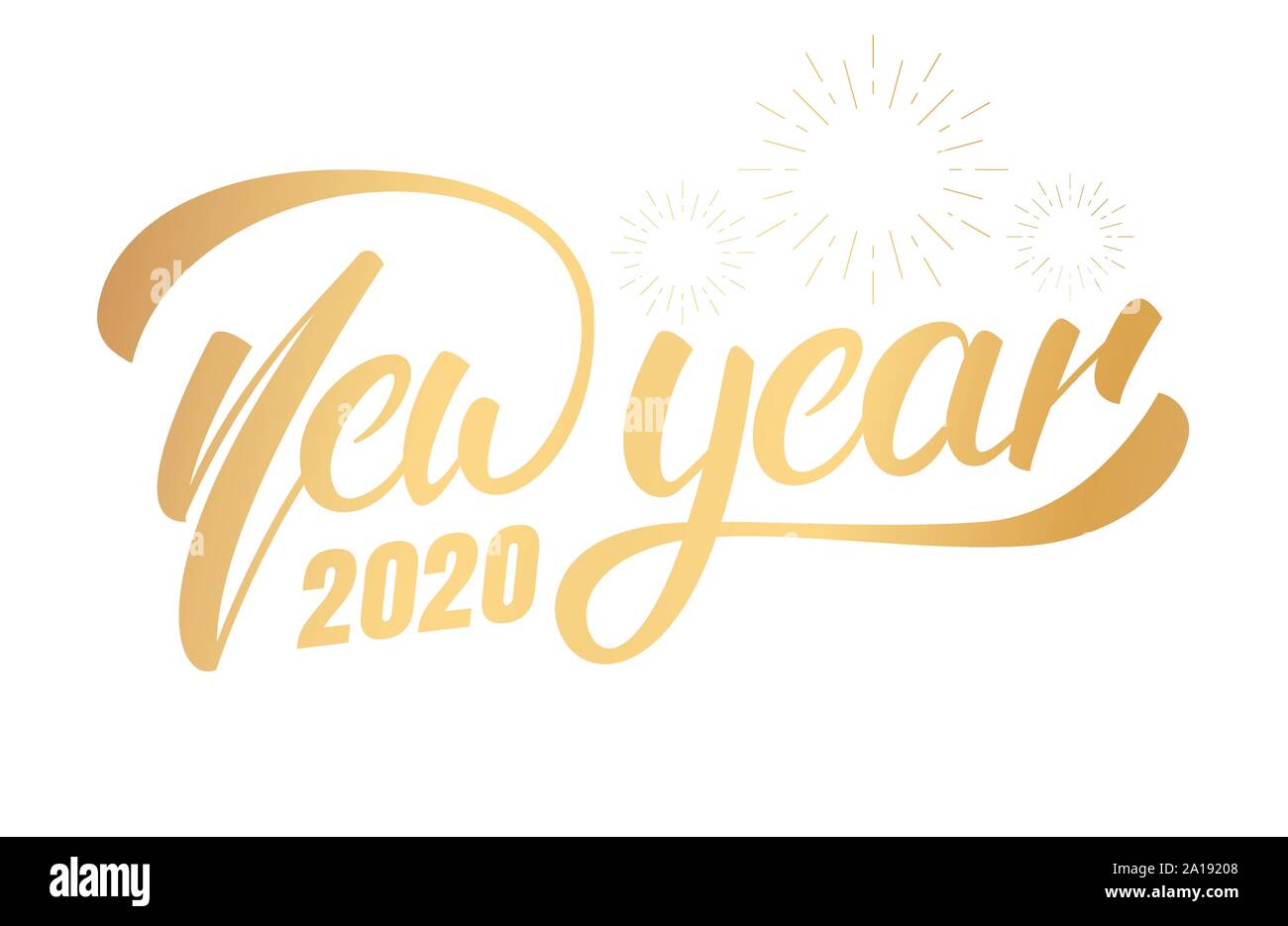 2020 new year calligraphic Stock Vector Images - Alamy