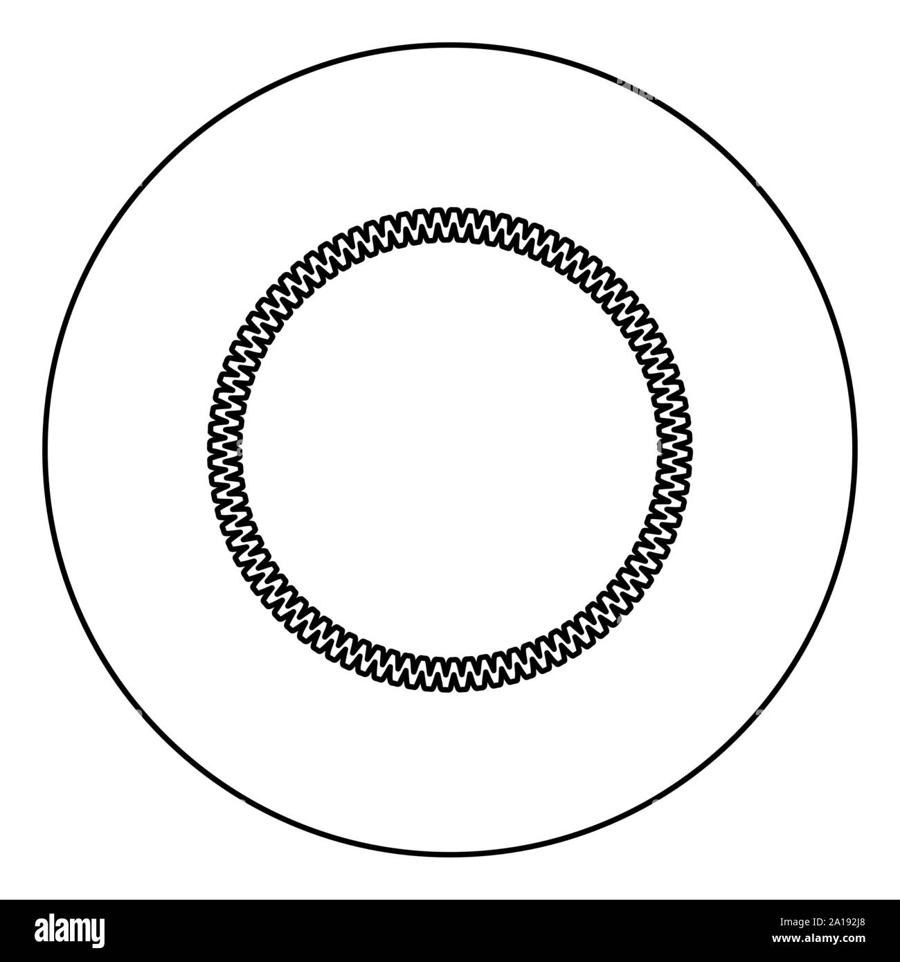 Decoration circle Decorative line Art frame icon in circle round ...