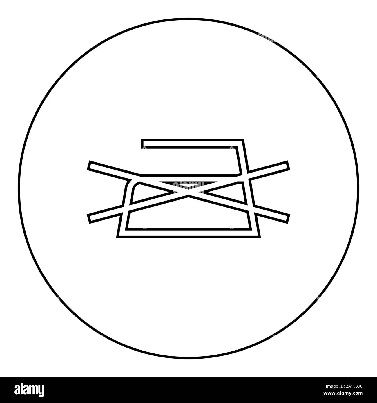 Prohibited Ironing is not allowed Clothes care symbols Washing concept ...