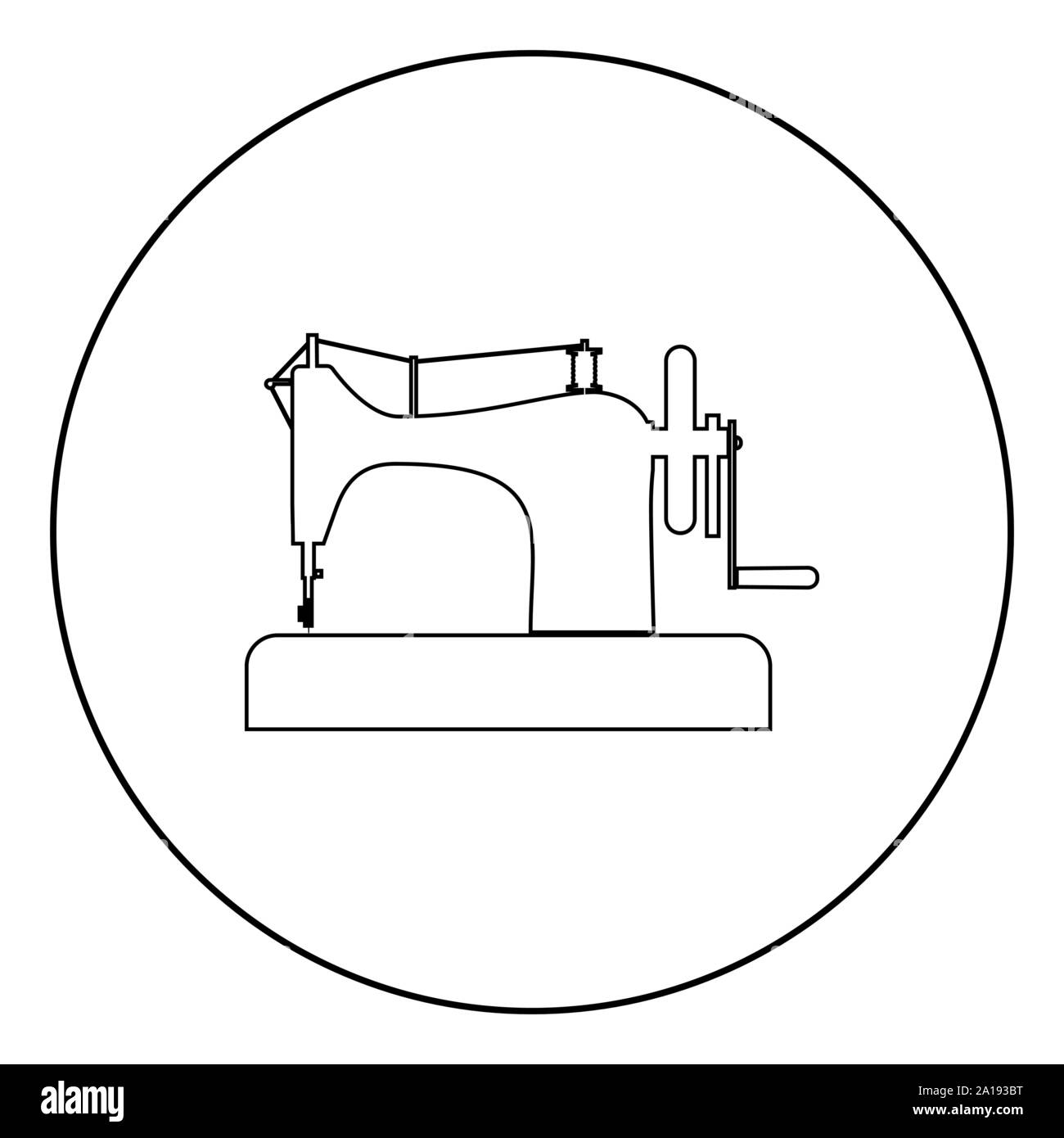 Stitching machine Sewing machine Tailor equipment vintage icon in ...