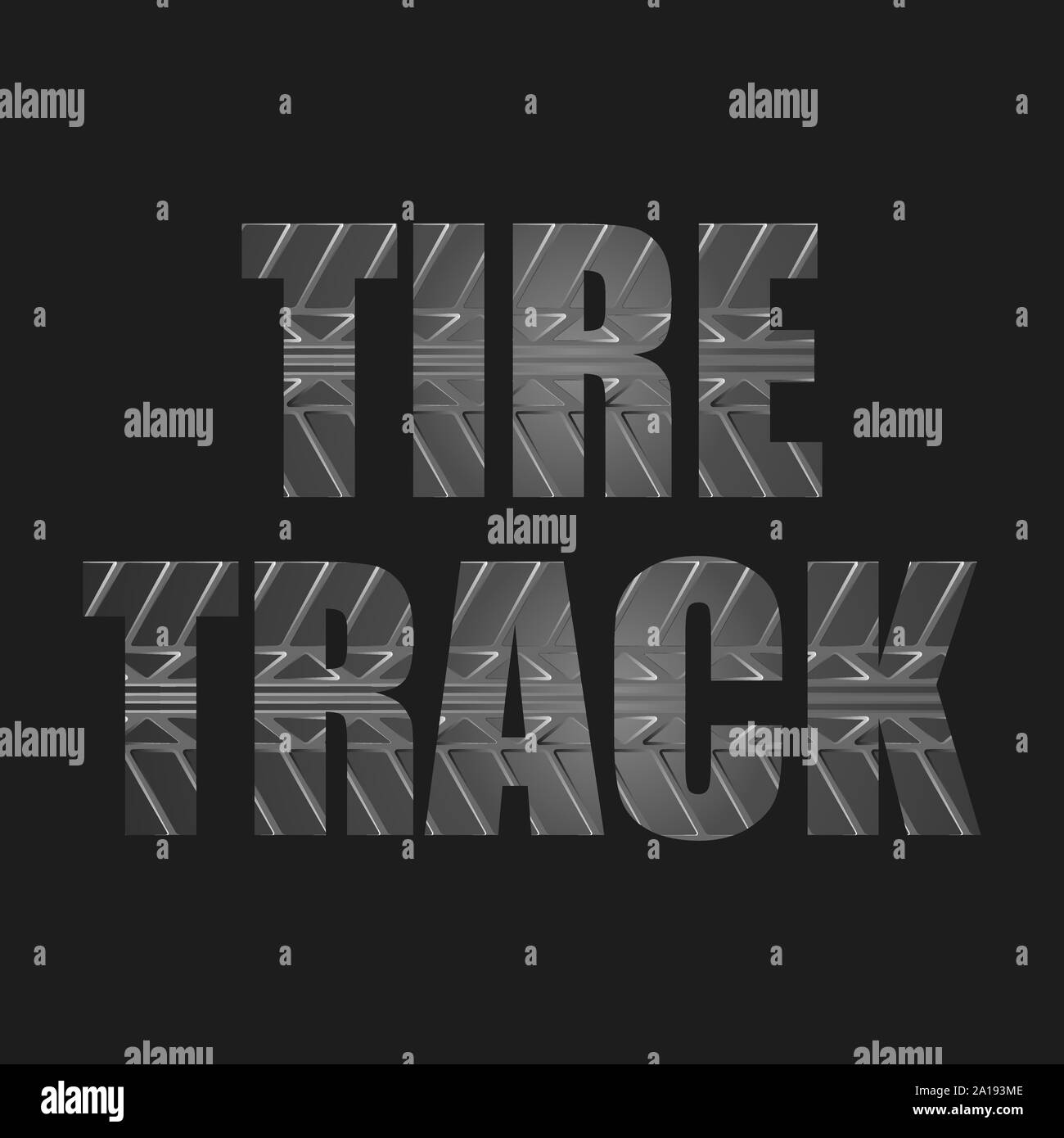 Dark gray tire track text background with outline path Stock Vector ...