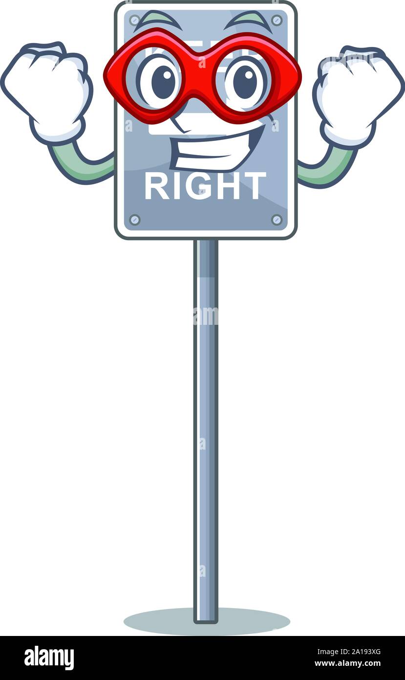Super hero keep right isolated in the cartoon Stock Vector Image & Art ...