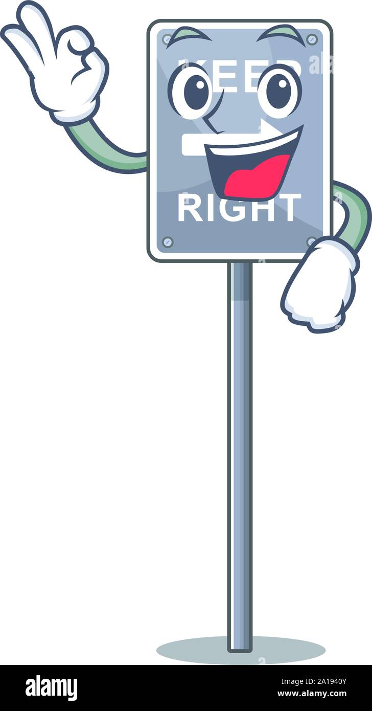 Okay keep right isolated in the cartoon Stock Vector Image & Art - Alamy
