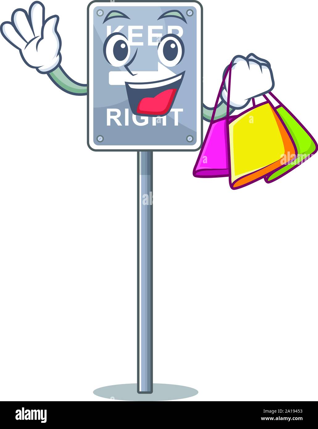 Shopping keep right isolated in the cartoon Stock Vector Image & Art ...