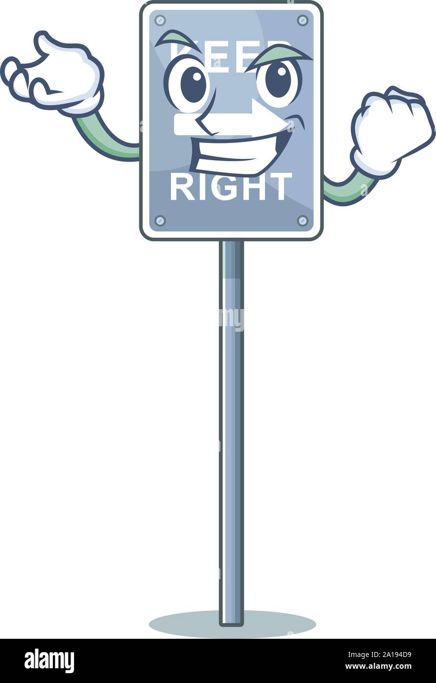 Successful keep right isolated in the cartoon Stock Vector Image & Art ...