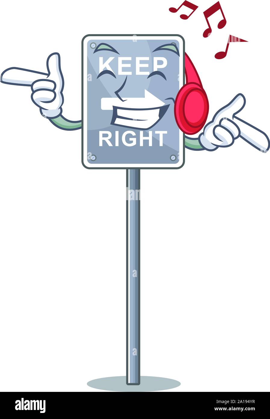 Listening music toy keep right shaped on cartoon Stock Vector Image ...