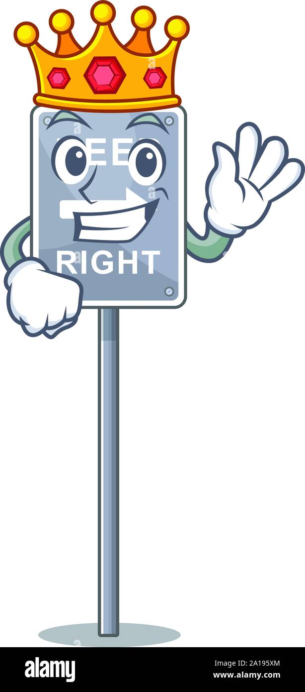 King keep right on side road character Stock Vector Image & Art - Alamy
