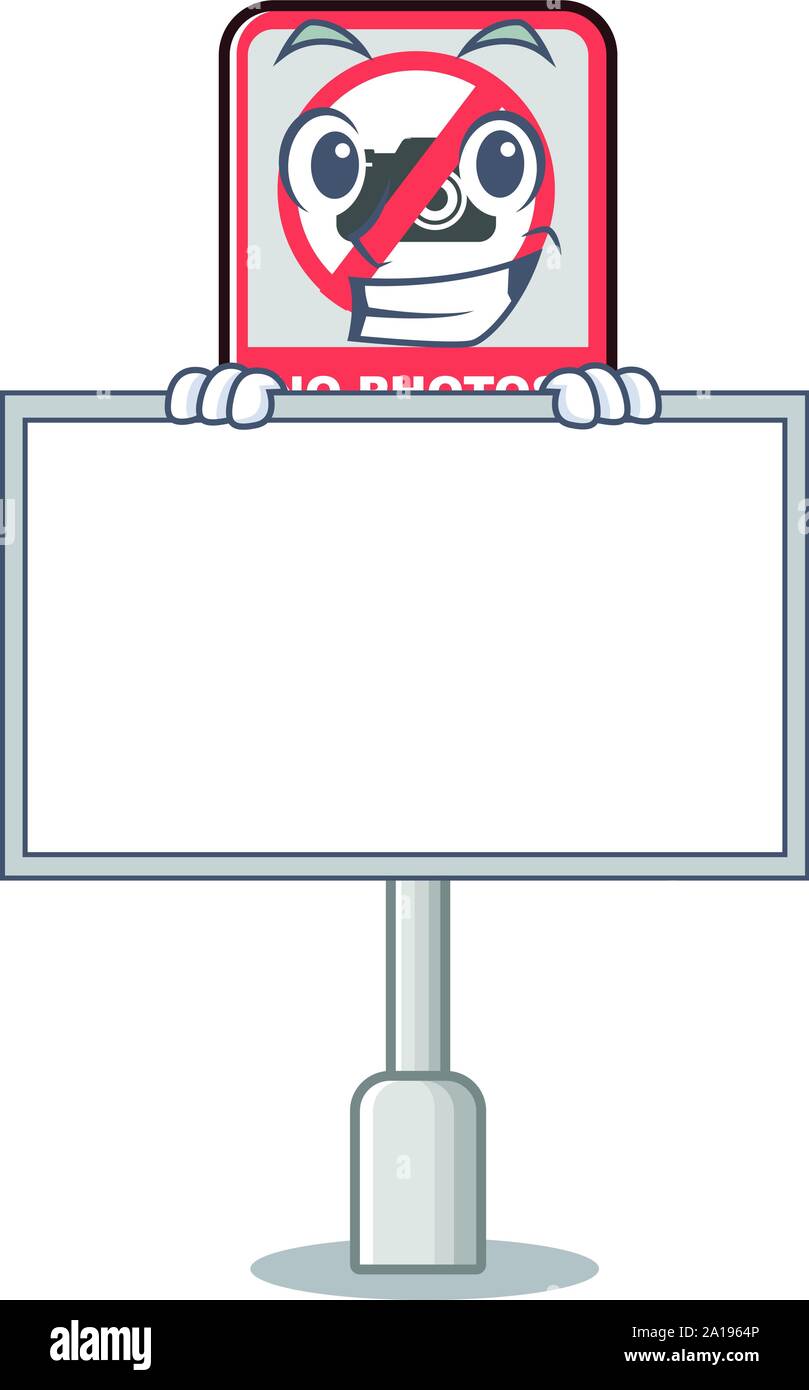 Grinning with board no camera stuck to cartoon door Stock Vector Image ...