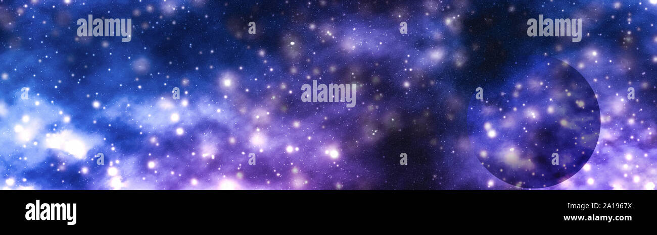 Discovery in astronomy, cosmic abstract and future technology concept ...