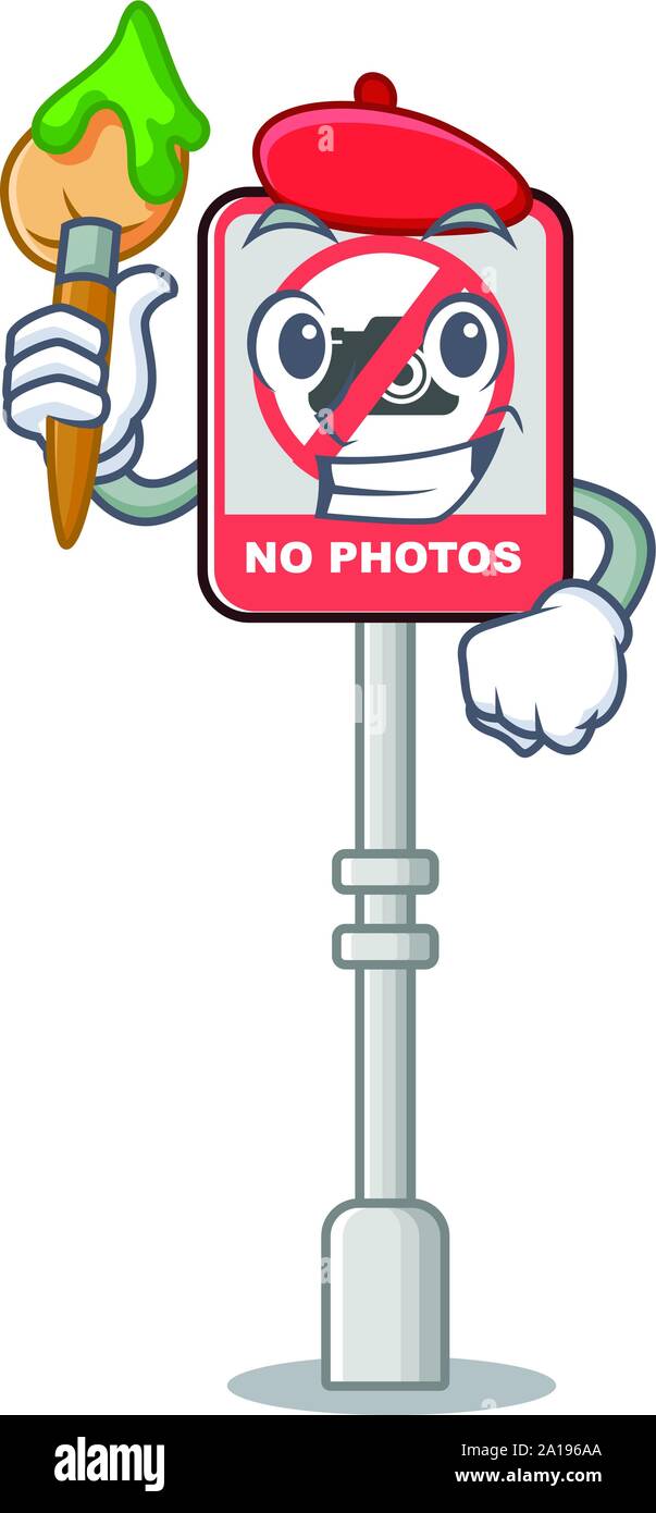 Artist no camera stuck to cartoon door Stock Vector Image & Art - Alamy