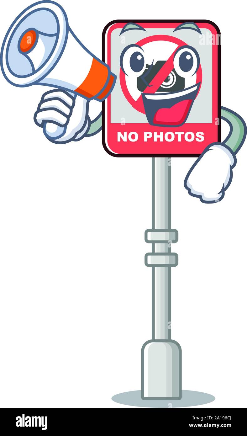 With megaphone no camera stuck to cartoon door Stock Vector Image & Art ...