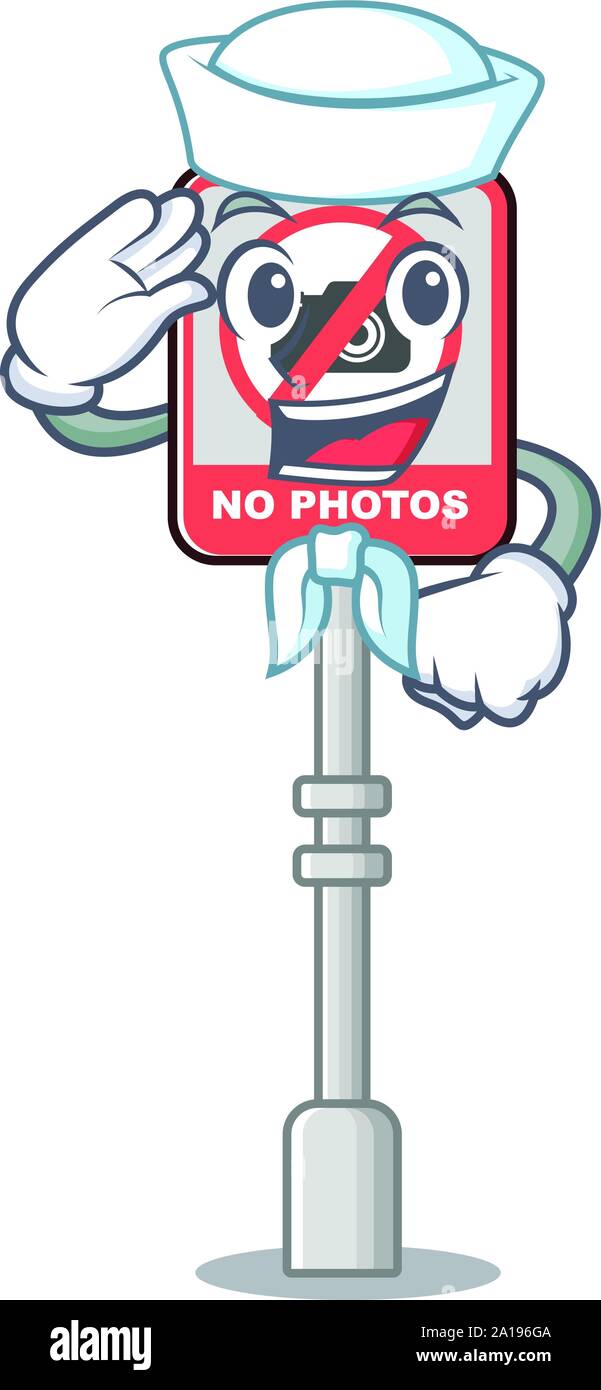 Sailor no camera stuck to cartoon door Stock Vector Image & Art - Alamy