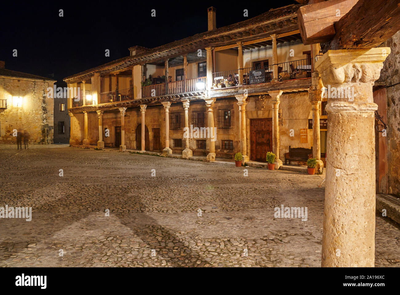 Main square of Pedraza. Segovia. Spain Stock Photo - Alamy