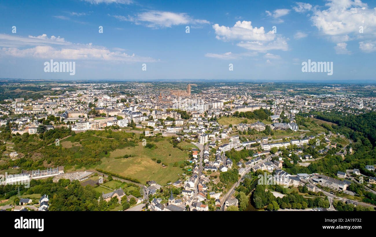 Aerial view of Rodez city in the Aveyron, France Stock Photo - Alamy